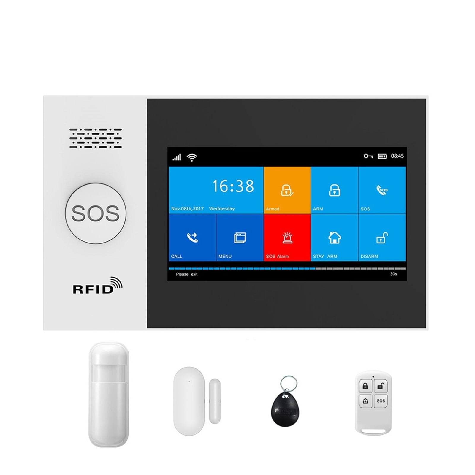 GSM Alarm System APP Remote Control Alarm Panel Switchable 9 Languages ...
