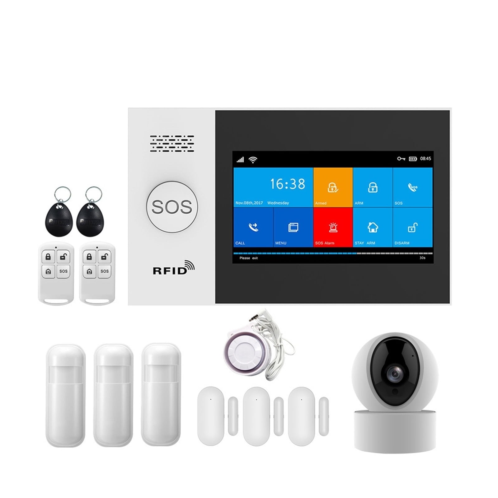 GSM Alarm System APP Remote Control Alarm Panel Switchable 9 Languages ...