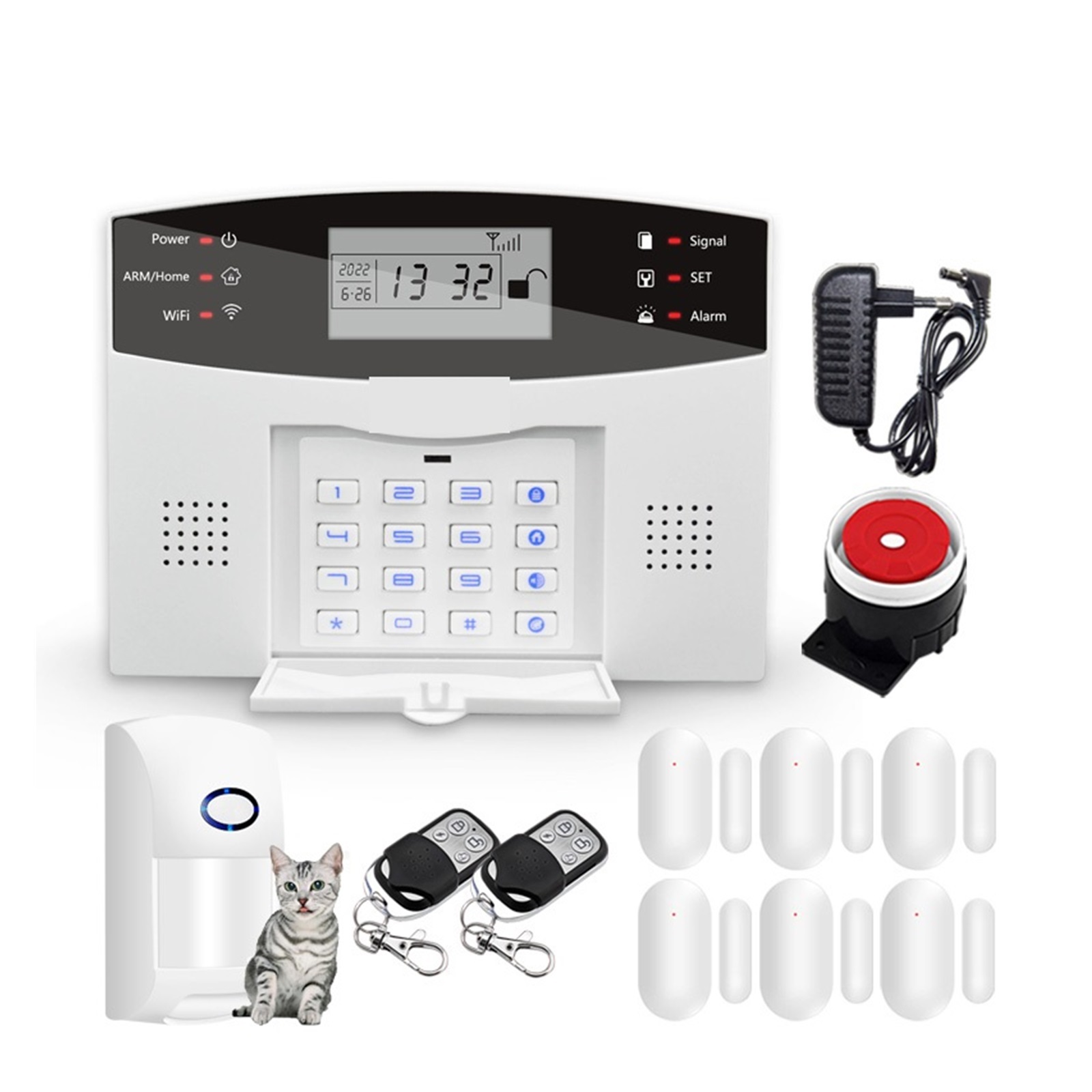 GSM Alarm System Tuya Smart Home Security Burglar 433MHz Wireless ...