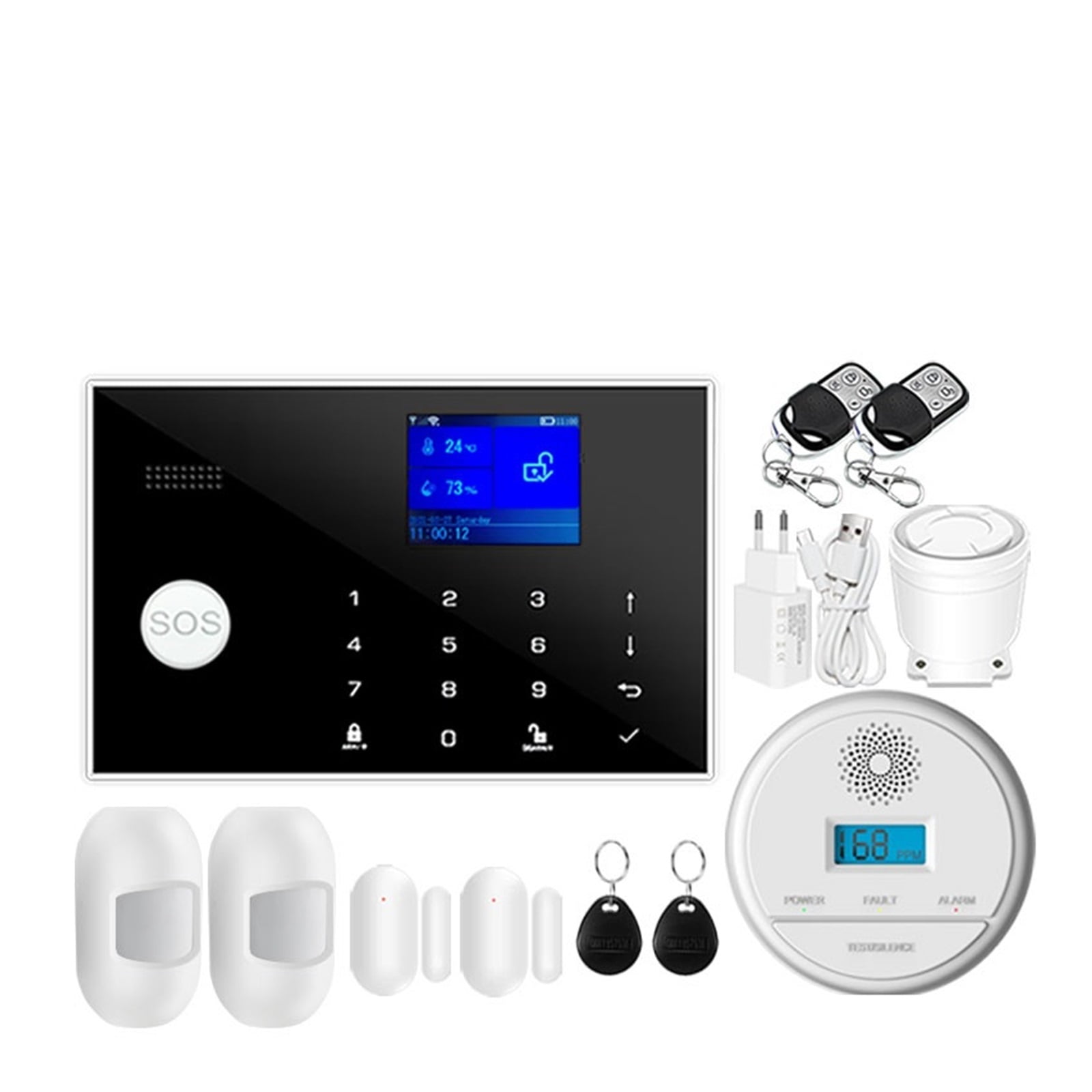 GSM Alarm System Tuya Smart Home TFT Screen RFID APP Touch Keyboard ...
