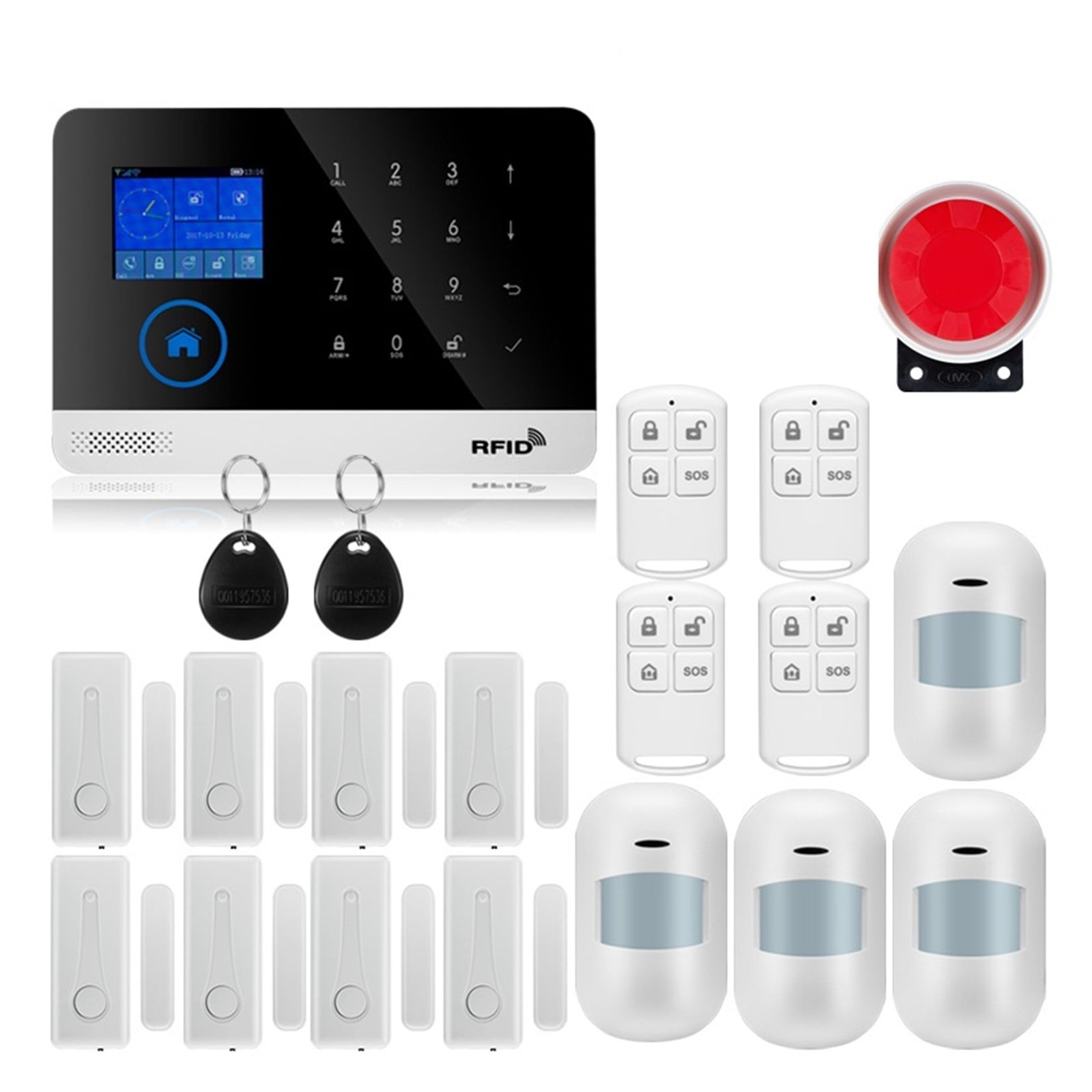 GSM Alarm System Wireless Detectors Alarm Smart Home ,APP Control With ...