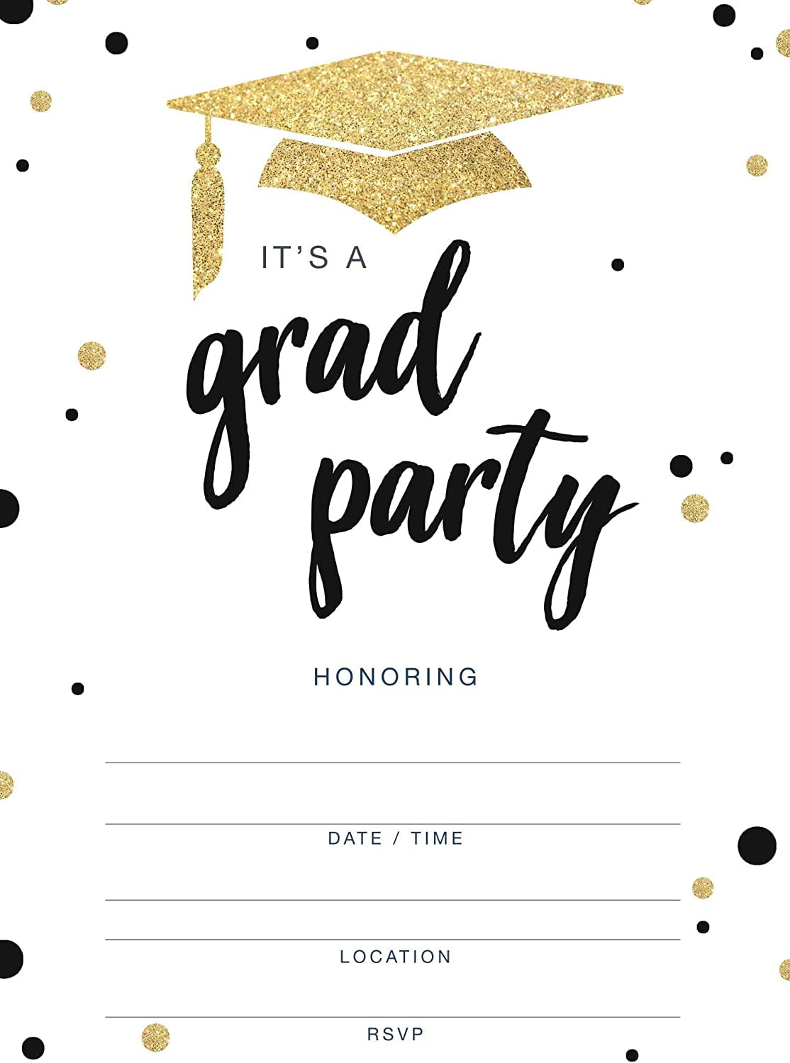 GSM Brands Invitations for Graduation Party - 20 Cards with Envelopes ...