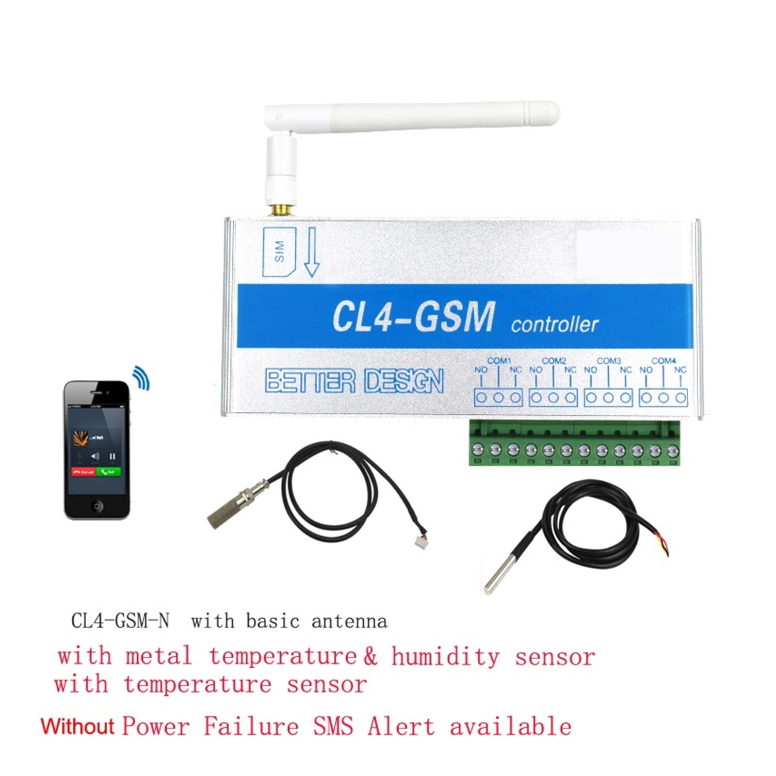 GSM Door Gate Opener 4 Channels GSM Wireless Mobile Phone Remote ...