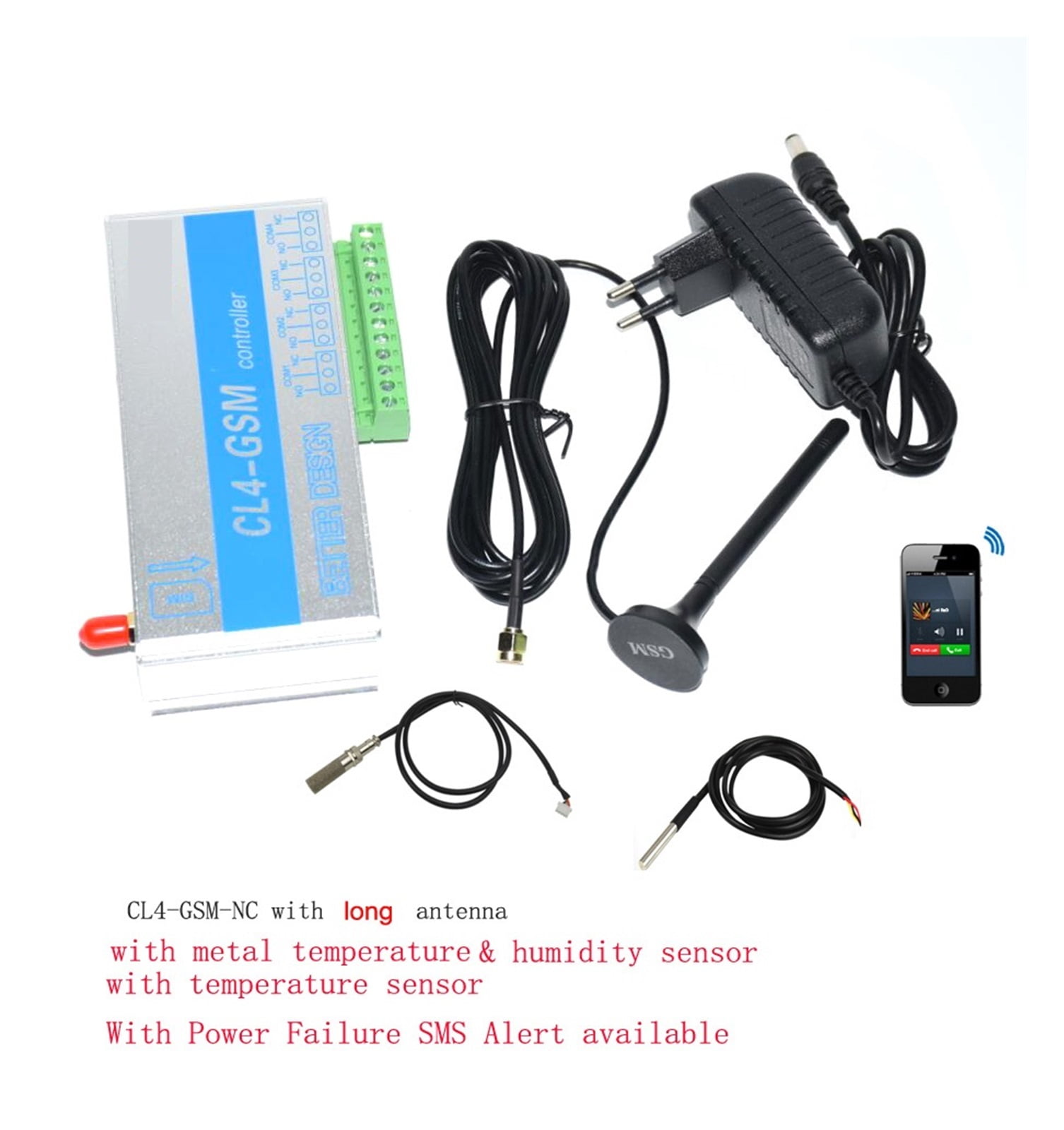 GSM Door Gate Opener 4 Channels GSM Wireless Mobile Phone Remote ...