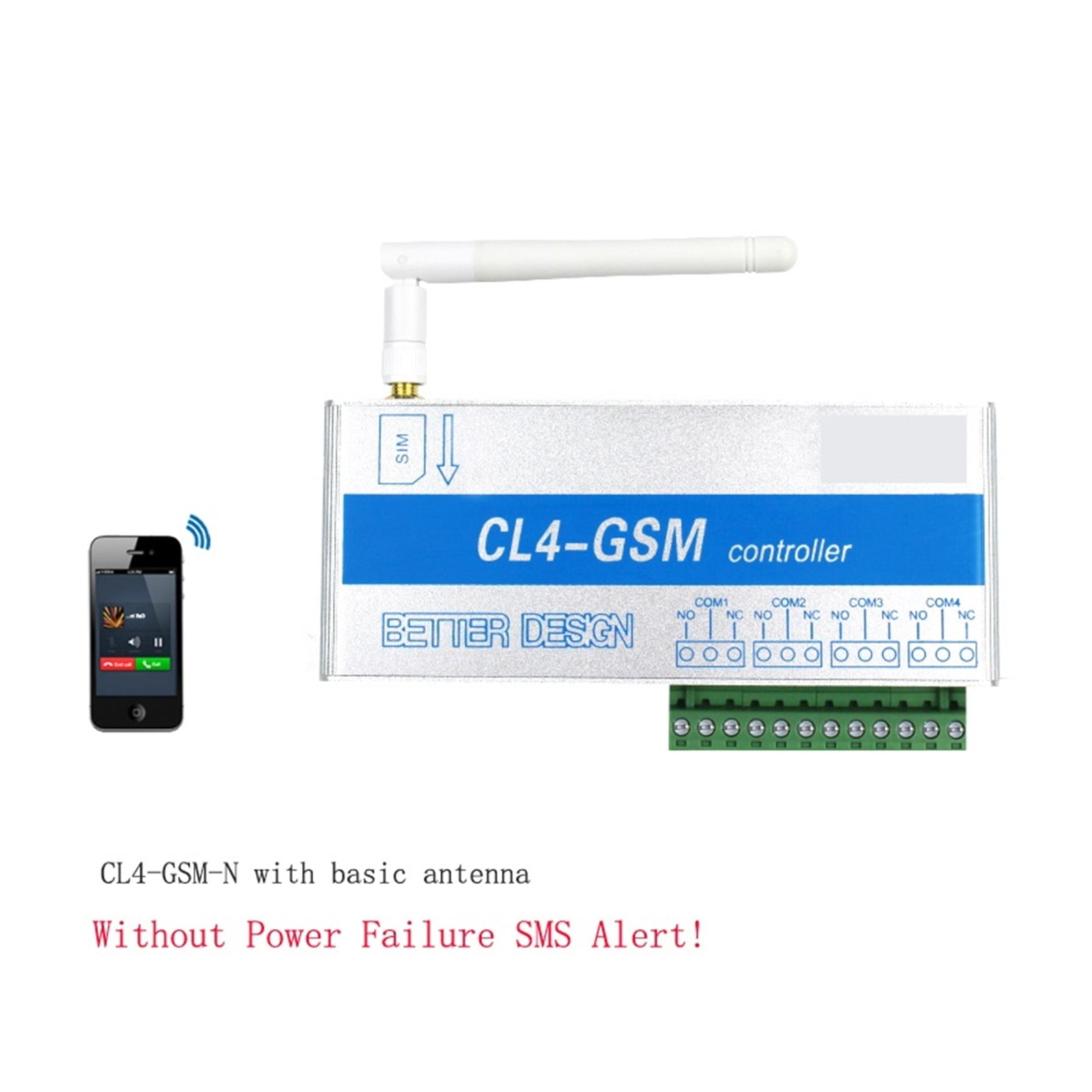 GSM Door Gate Opener 4 Channels GSM Wireless Mobile Phone Remote ...