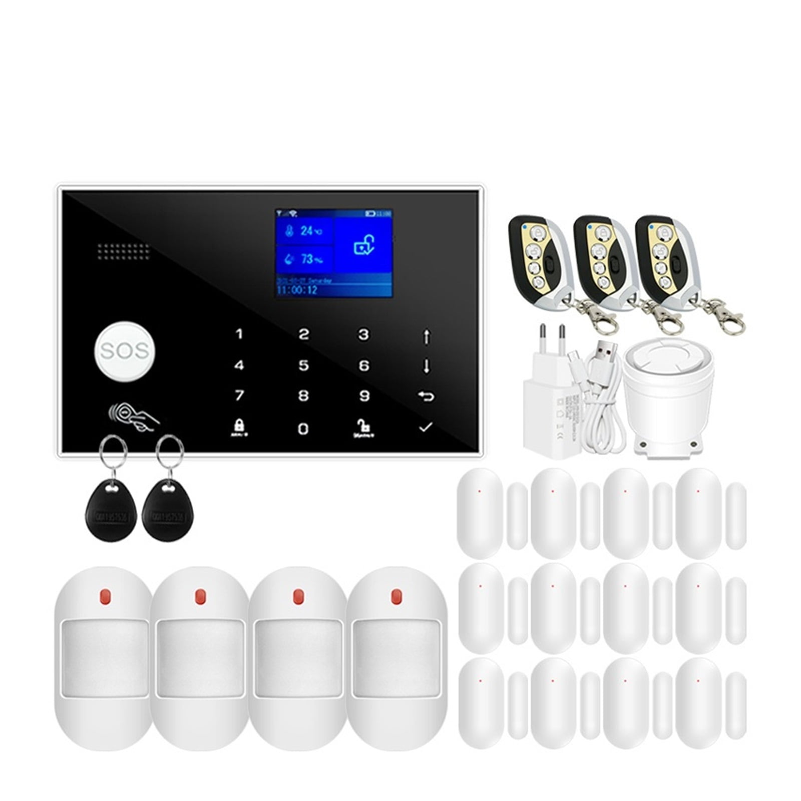 GSM Home Alarm System Smart Security Burglar Host Touch Keyboard ...