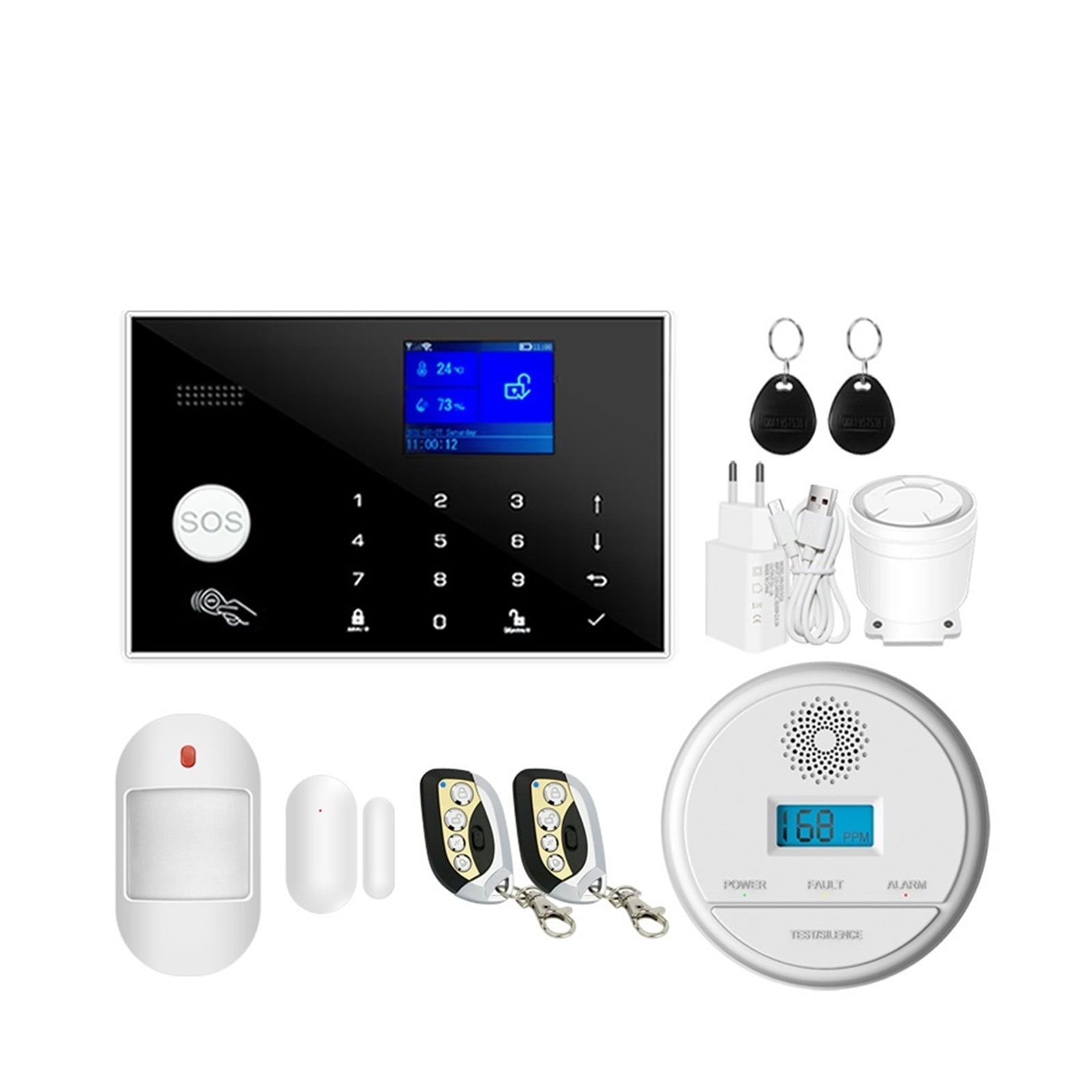 GSM Home Alarm System Smart Security Burglar Host Touch Keyboard ...