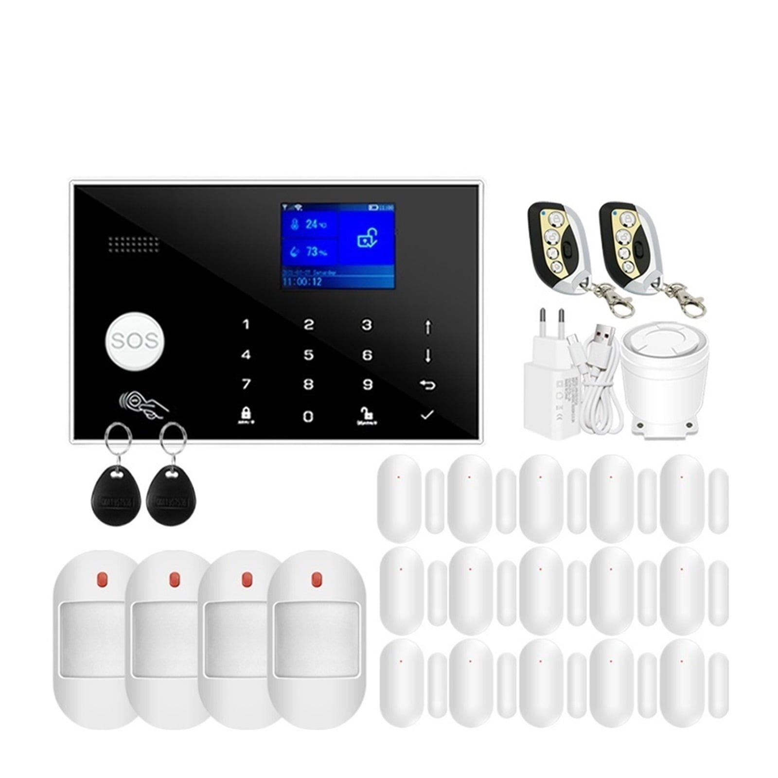 GSM Home Alarm System Smart Security Burglar Host Touch Keyboard ...