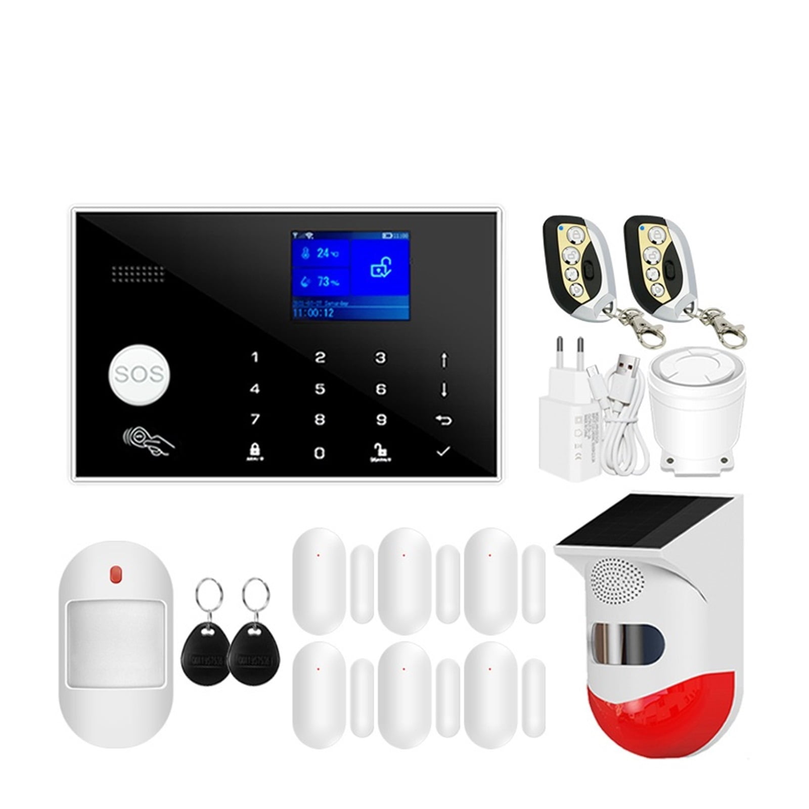 GSM Home Alarm System Smart Security Burglar Host Touch Keyboard ...