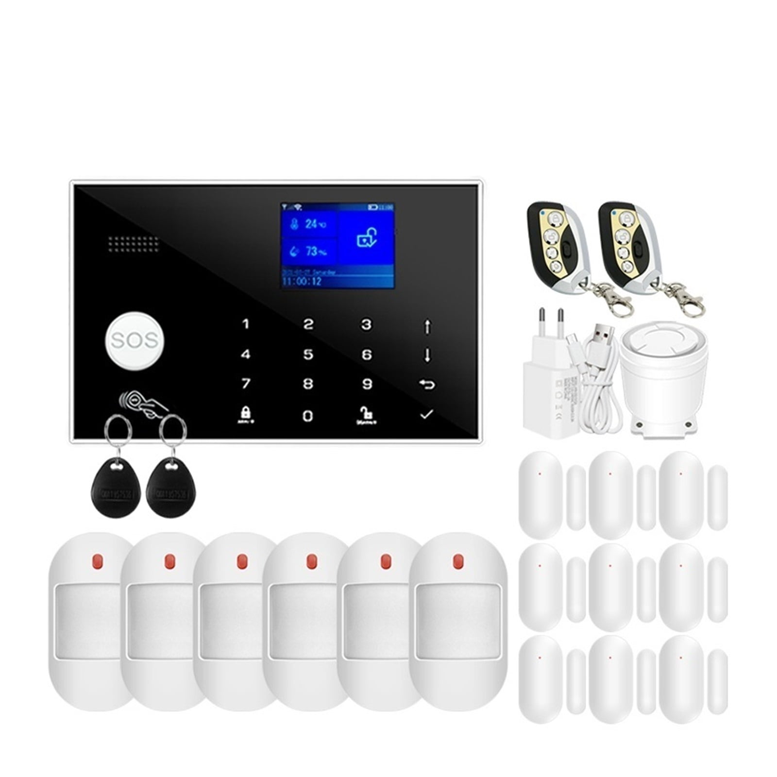 GSM Home Alarm System Smart Security Burglar Host Touch Keyboard ...