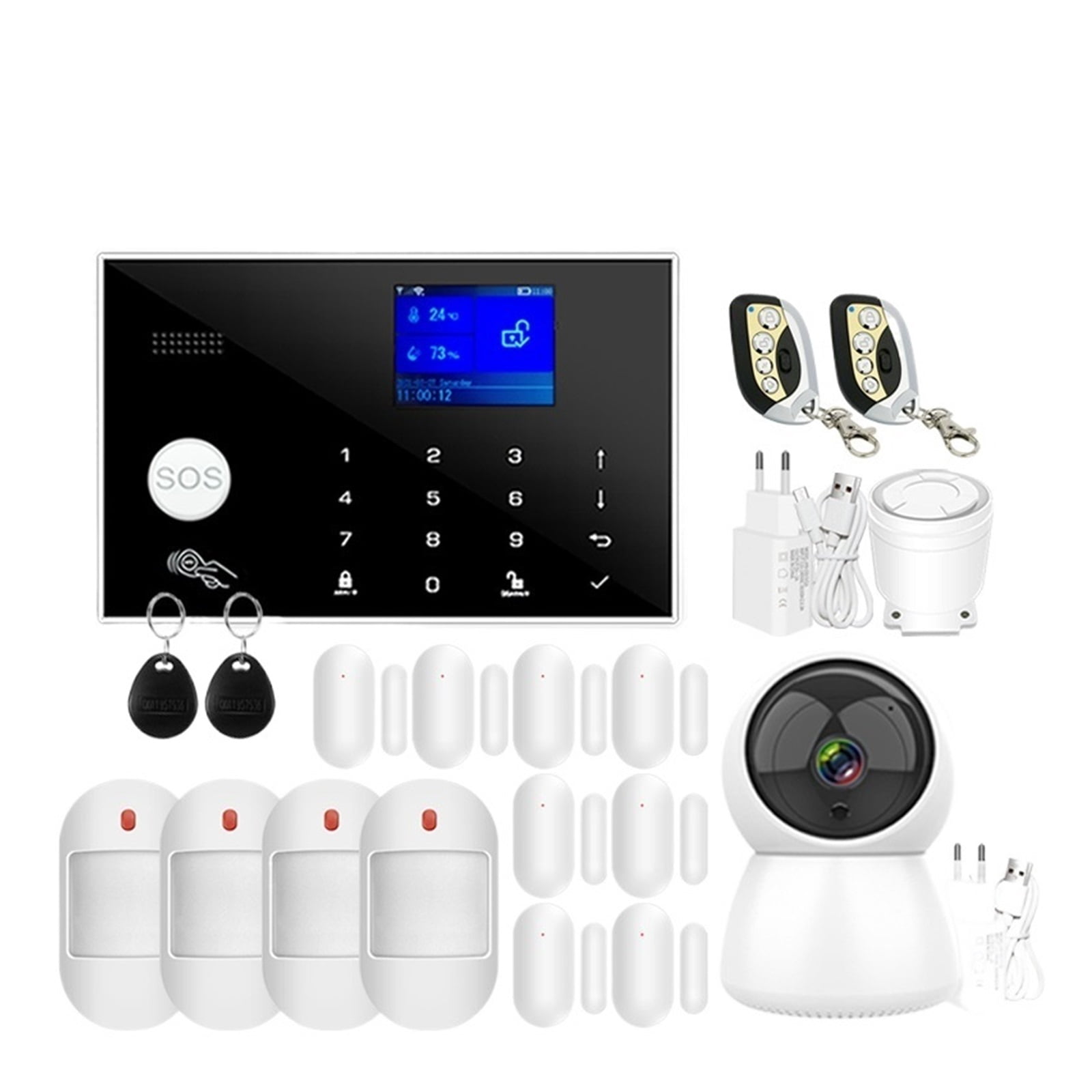 GSM Home Alarm System Smart Security Burglar Host Touch Keyboard ...