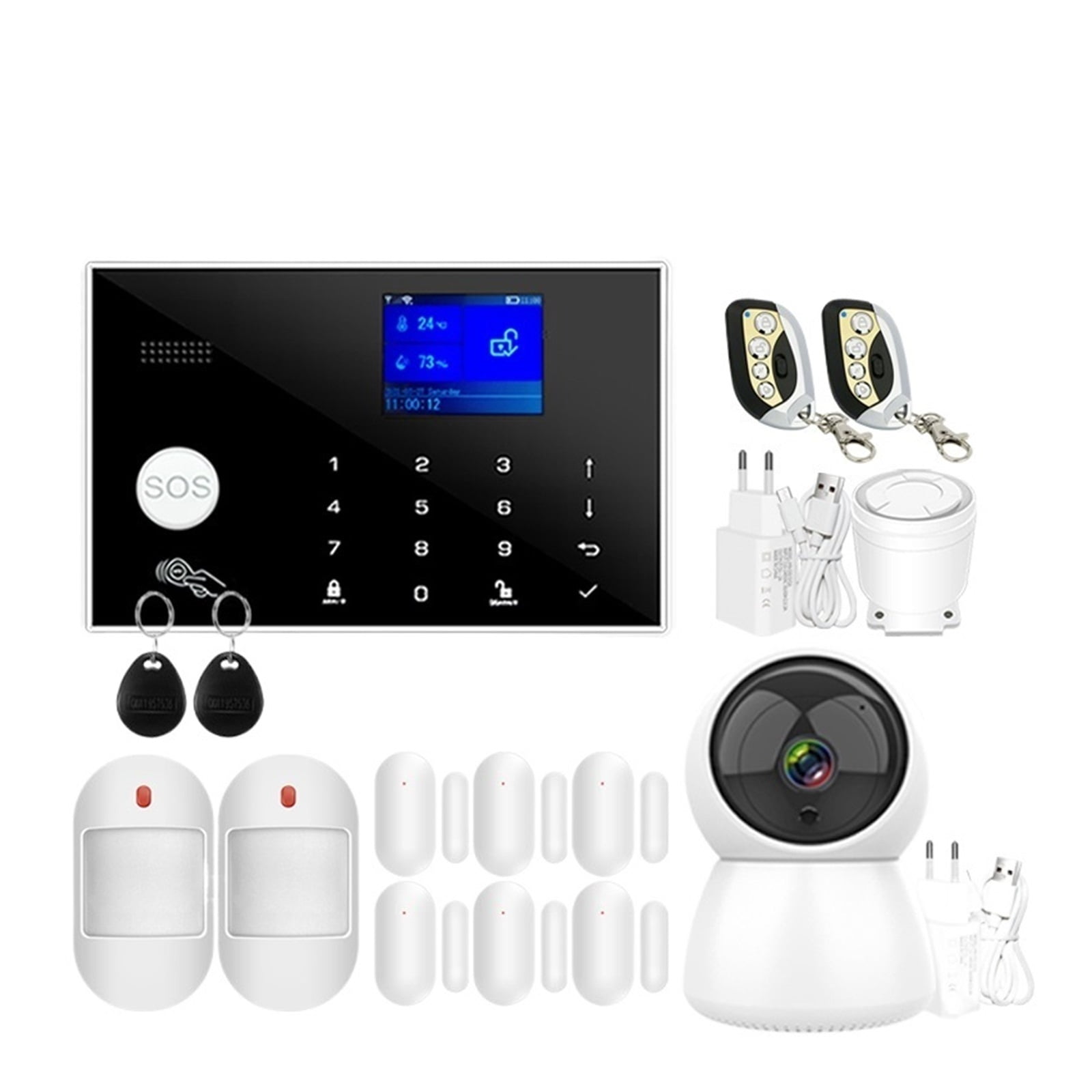 GSM Home Alarm System Smart Security Burglar Host Touch Keyboard ...