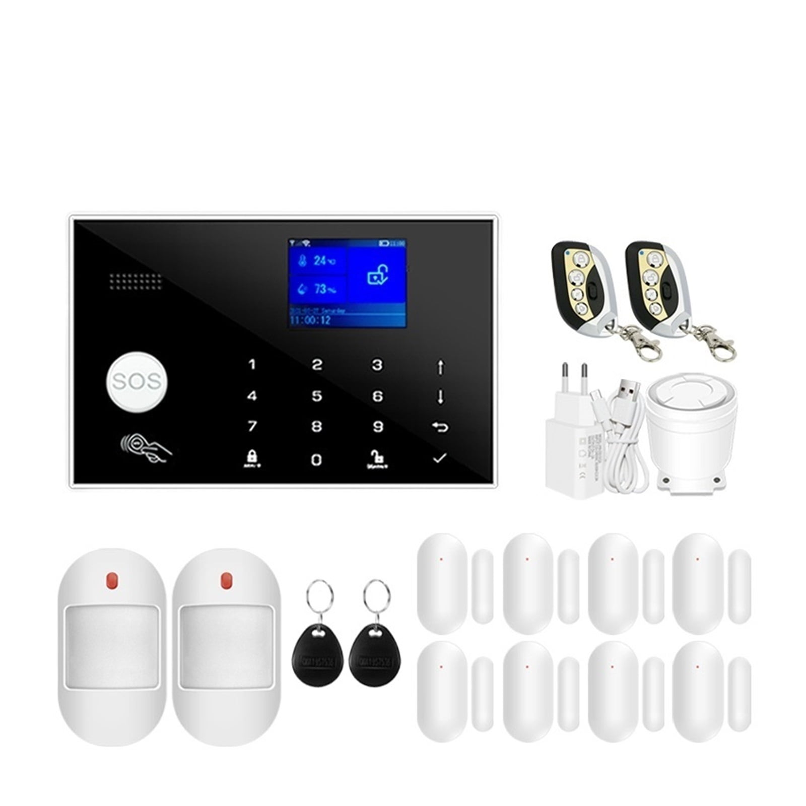 GSM Home Alarm System Smart Security Burglar Host Touch Keyboard ...