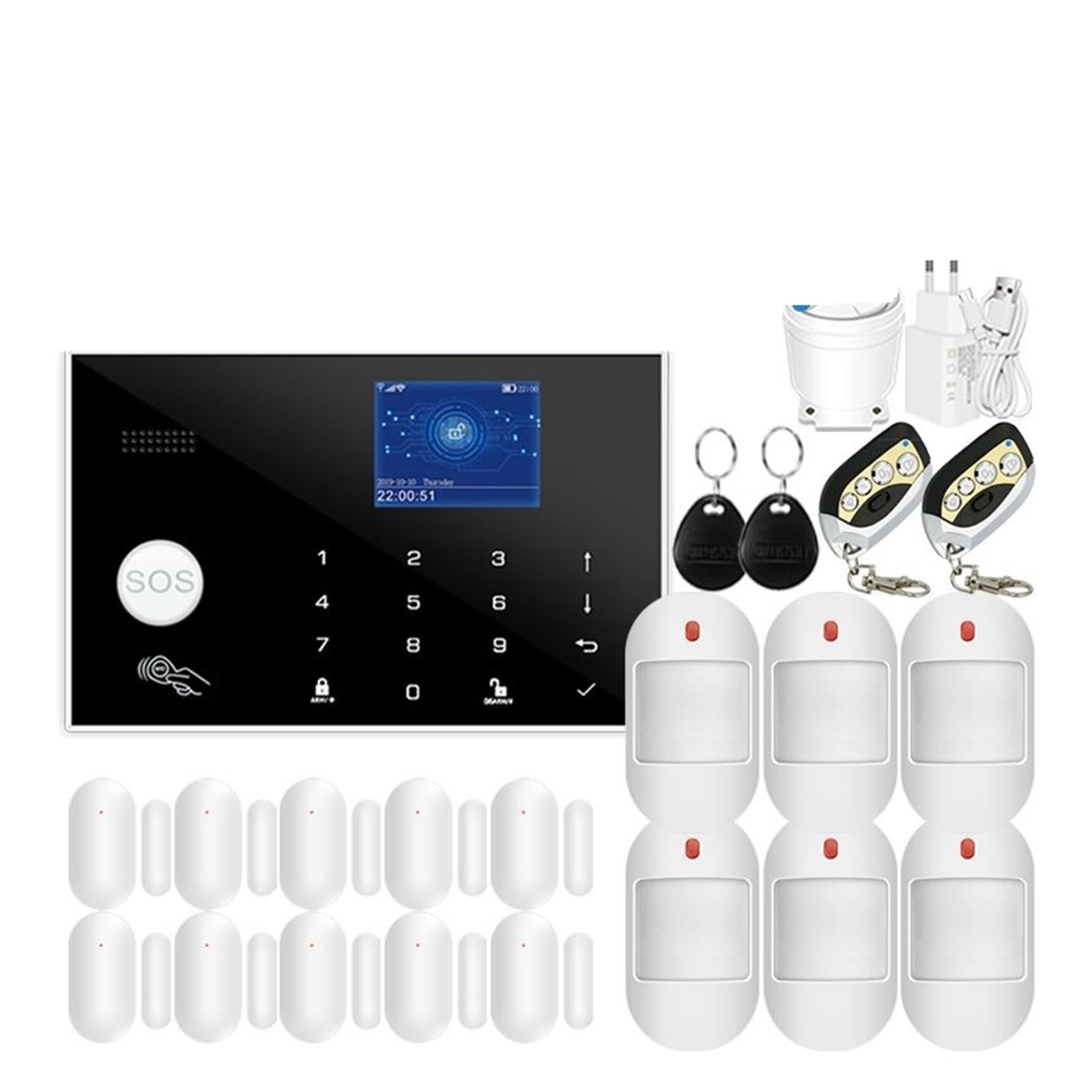 GSM Home Burglar Alarm System Tuya Host Support RFID Card Wireless ...