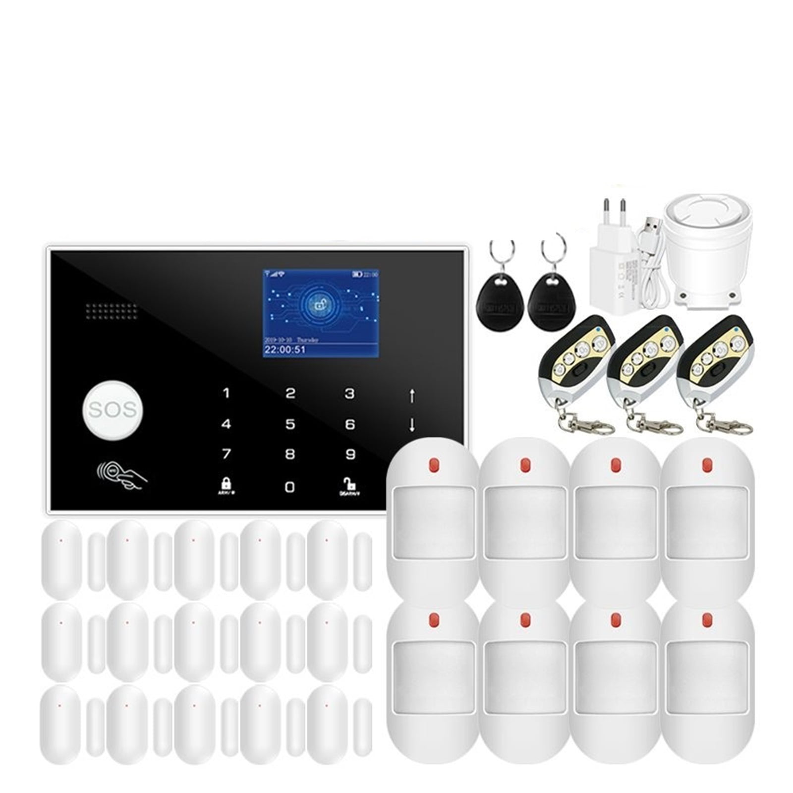 GSM Home Burglar Alarm System Tuya Host Support RFID Card Wireless ...