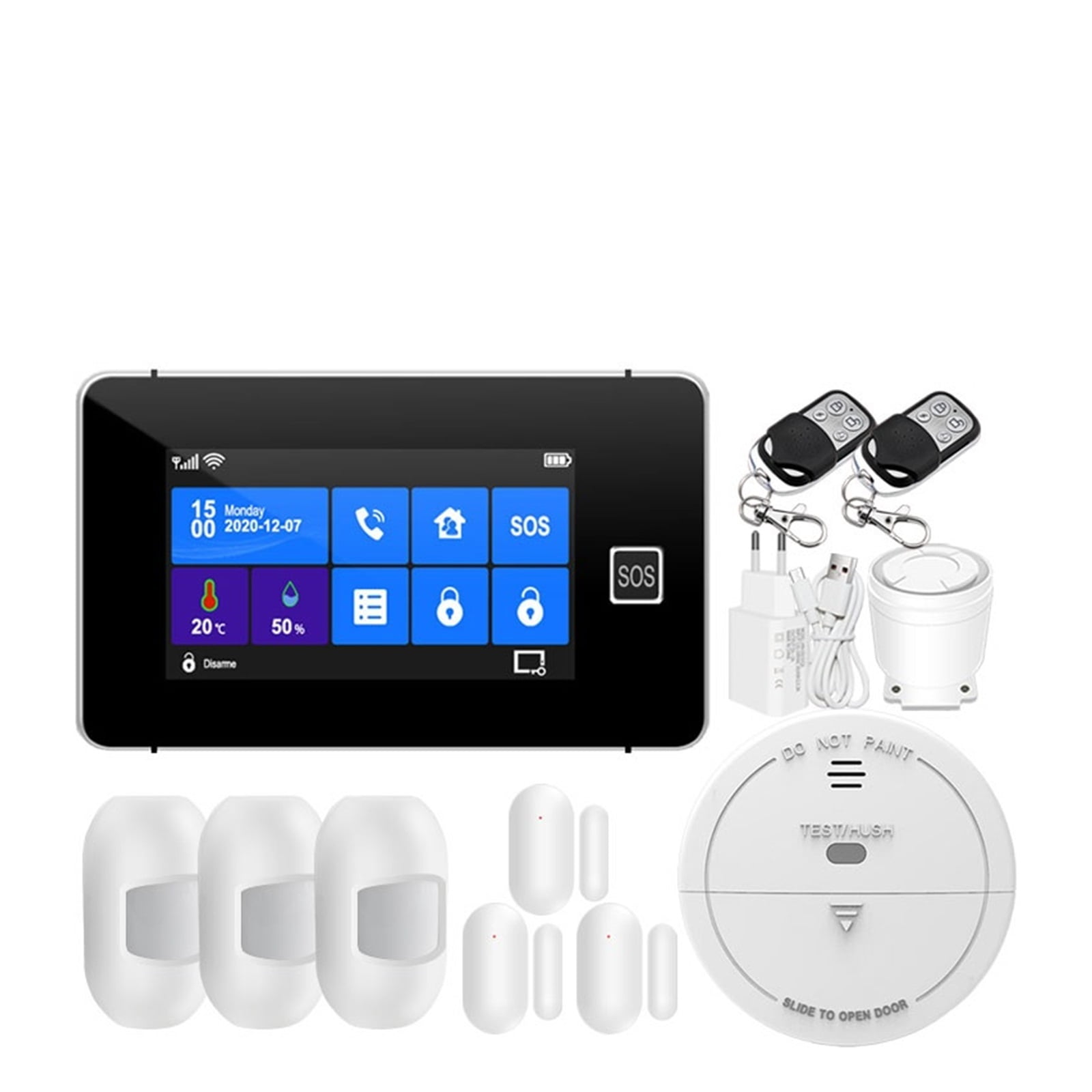 GSM Home Security Alarm System 433MHz Wireless Sensor Tuya Burglar Host ...