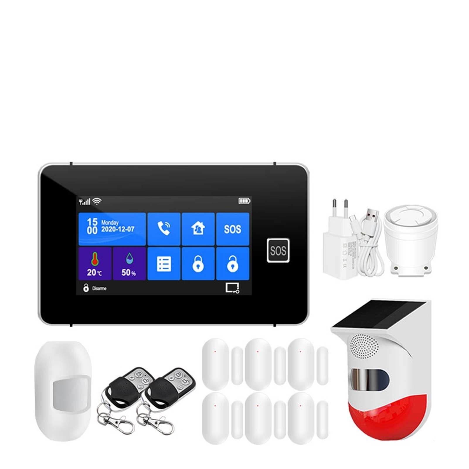 GSM Home Security Alarm System 433MHz Wireless Sensor Tuya Burglar Host ...