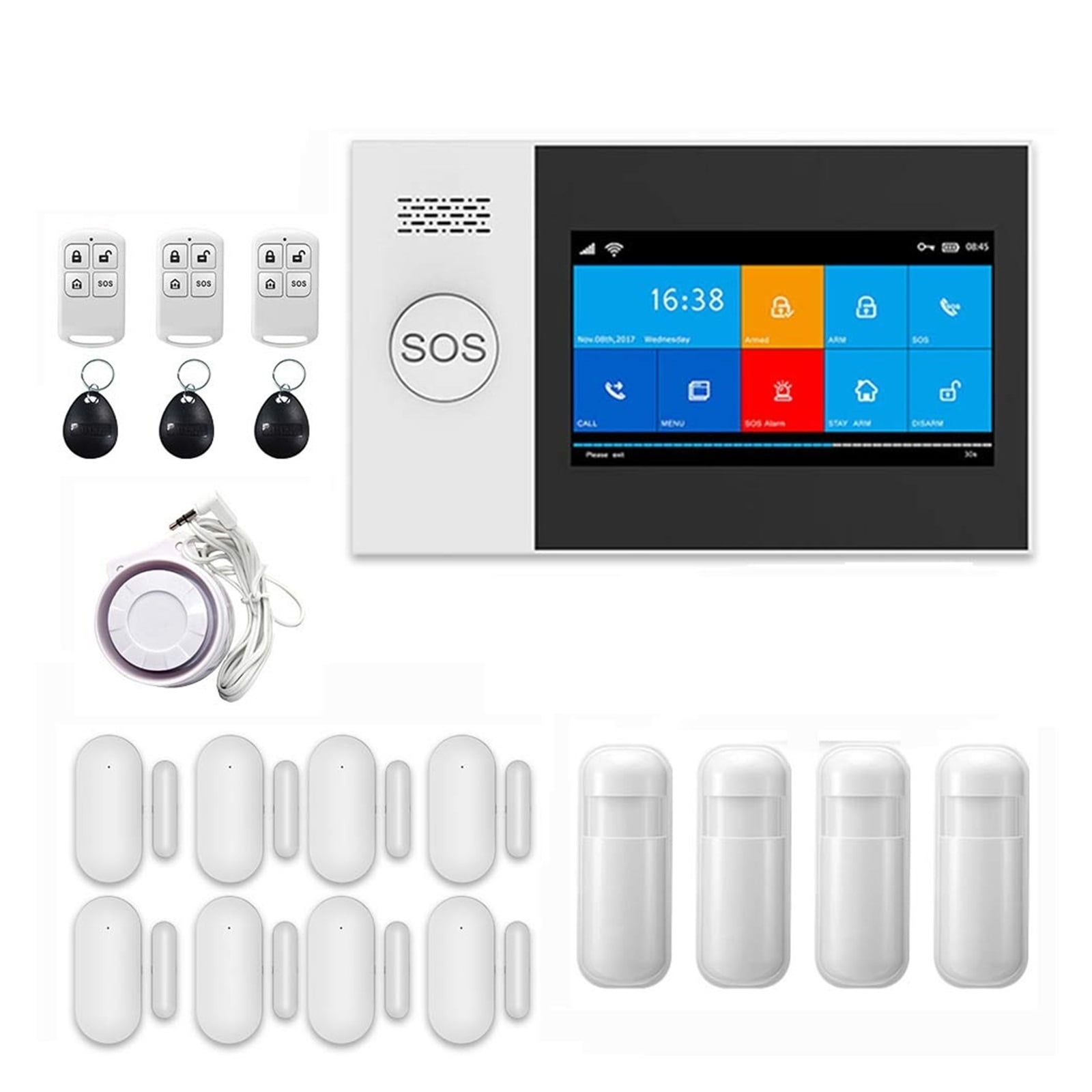 GSM Home Security Alarm System App Control Remote Control Window Sensor ...