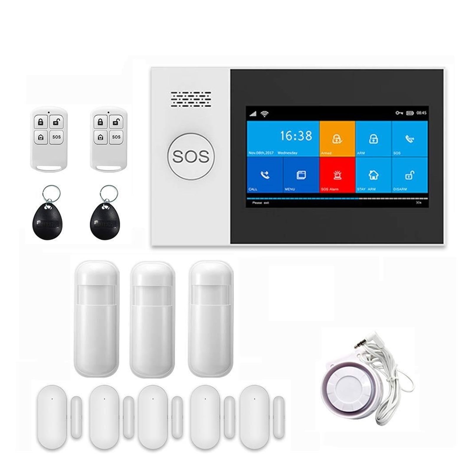 GSM Home Security Alarm System App Control Remote Control Window Sensor ...