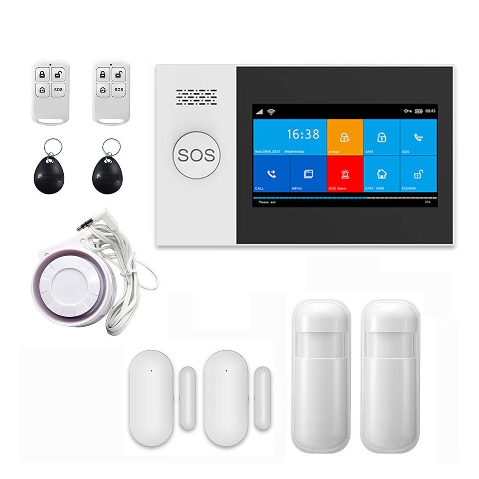 GSM Home Security Alarm System App Control Remote Control Window Sensor ...