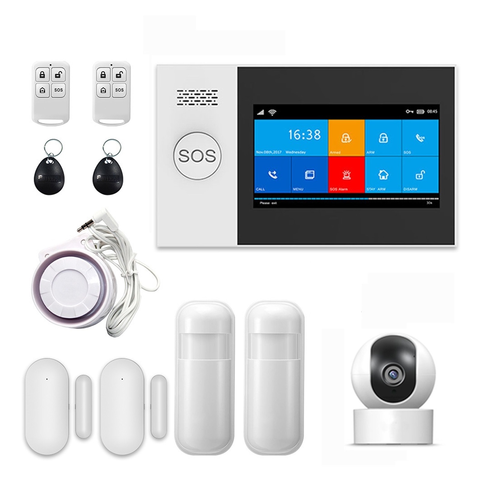 GSM Home Security Alarm System App Control Remote Control Window Sensor ...