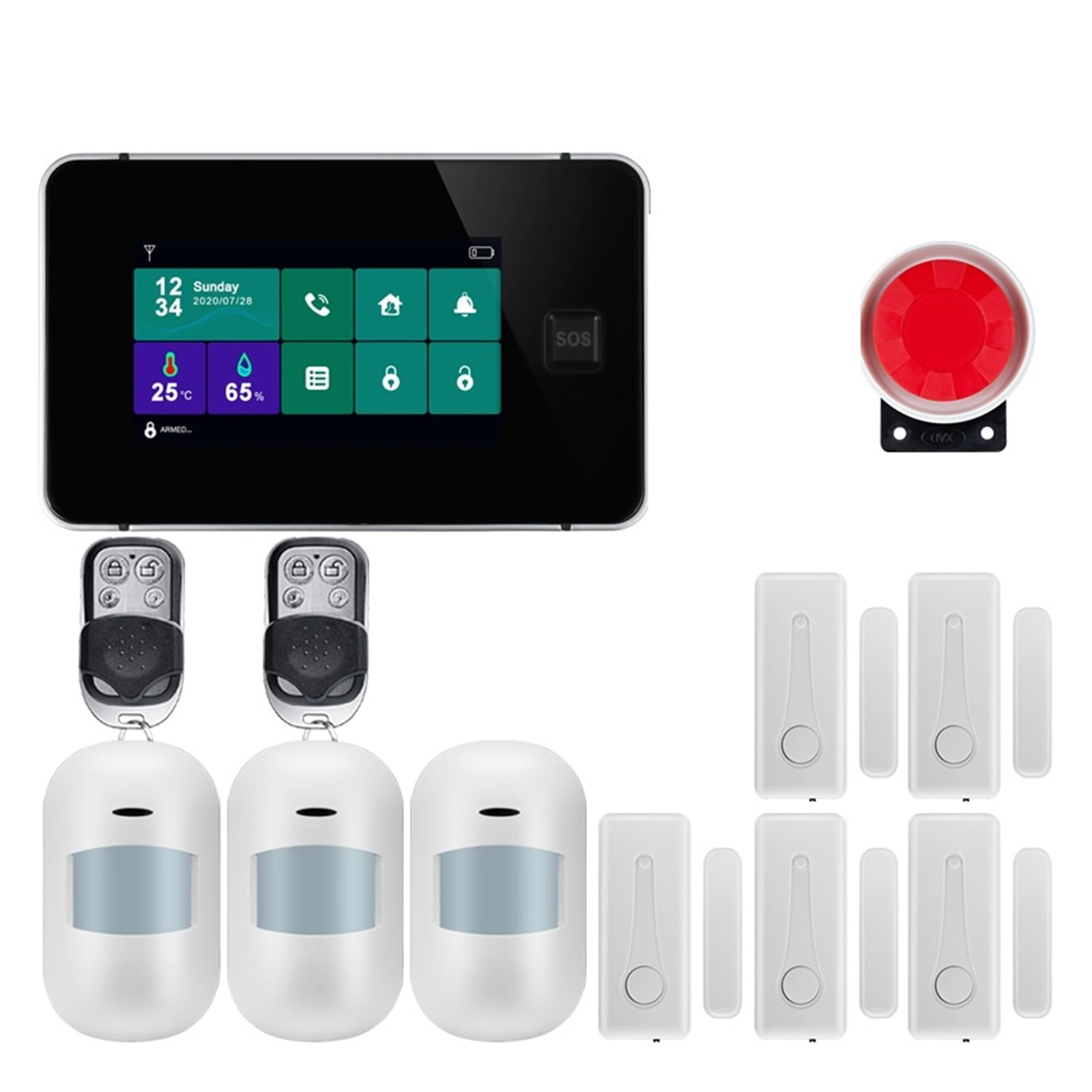 GSM Home Security Alarm System Wireless 433mhz Burglar Alarm Kit With ...