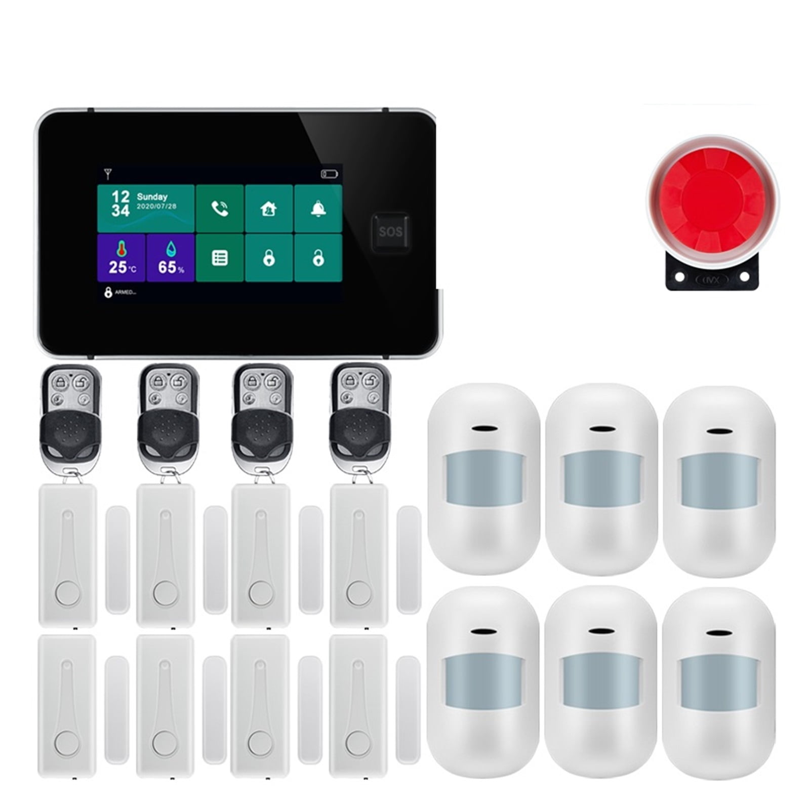 GSM Home Security Alarm System Wireless 433mhz Burglar Alarm Kit With ...