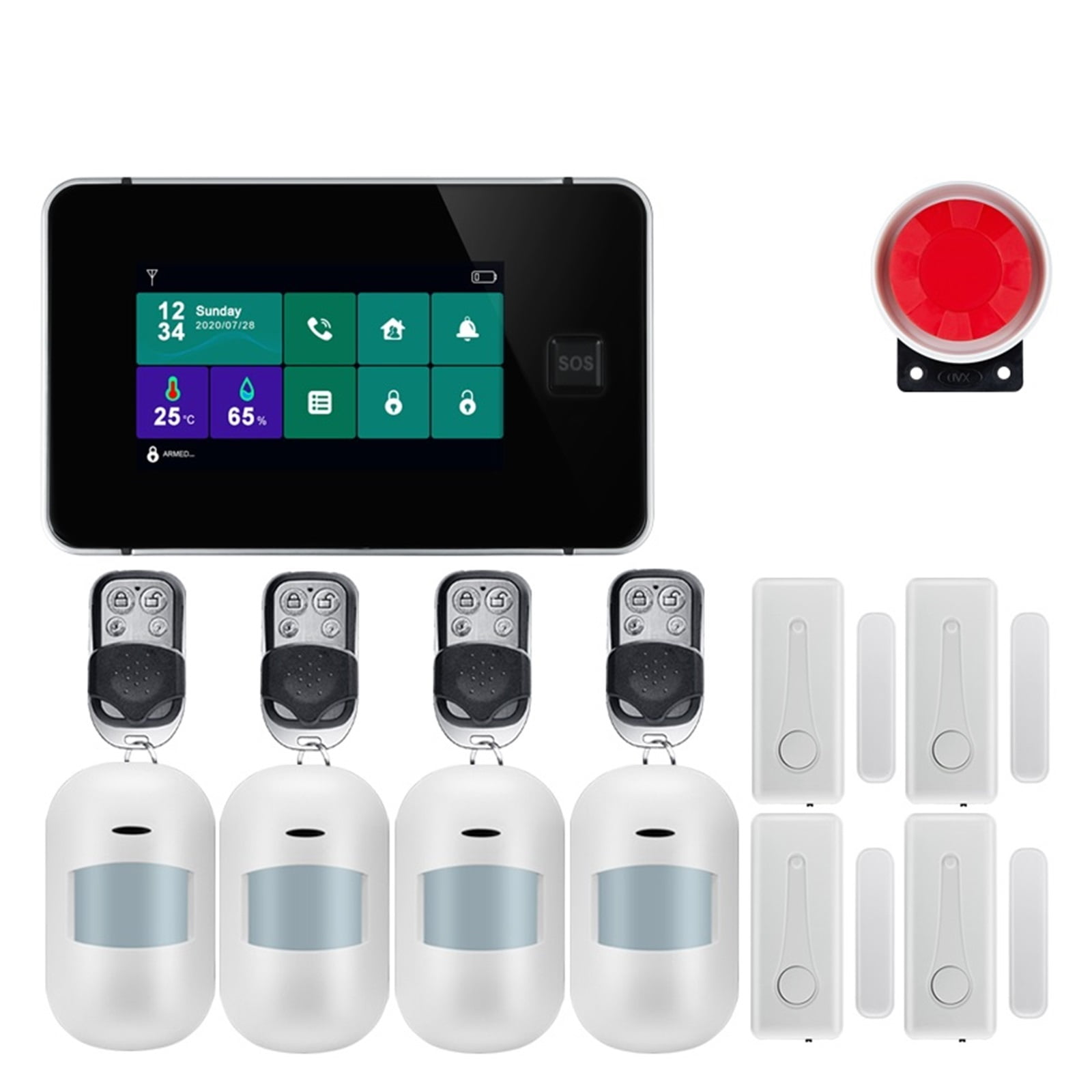 GSM Home Security Alarm System Wireless 433mhz Burglar Alarm Kit With ...