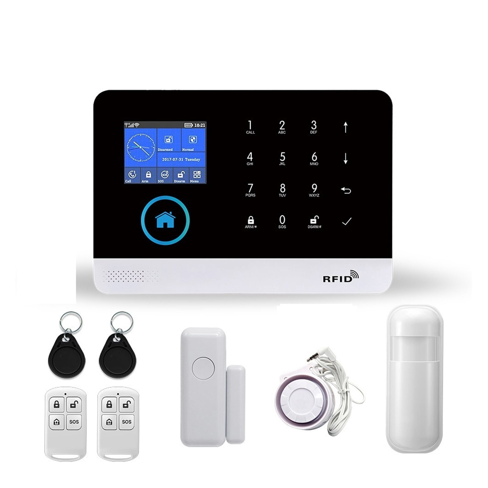 GSM Home Security Alarm System With Wireless Motion Sensor Detector ...