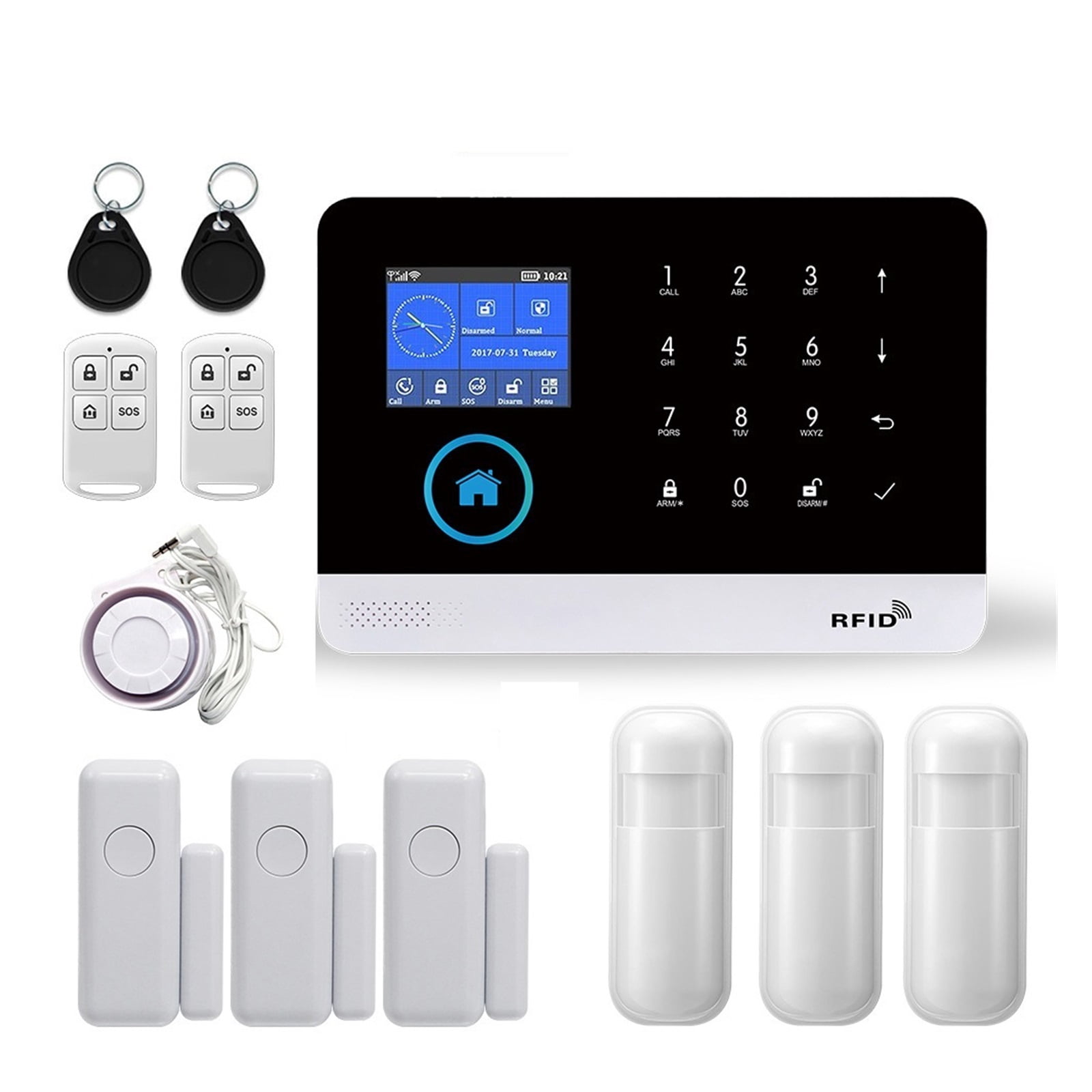 GSM Home Security Alarm System With Wireless Motion Sensor Detector ...