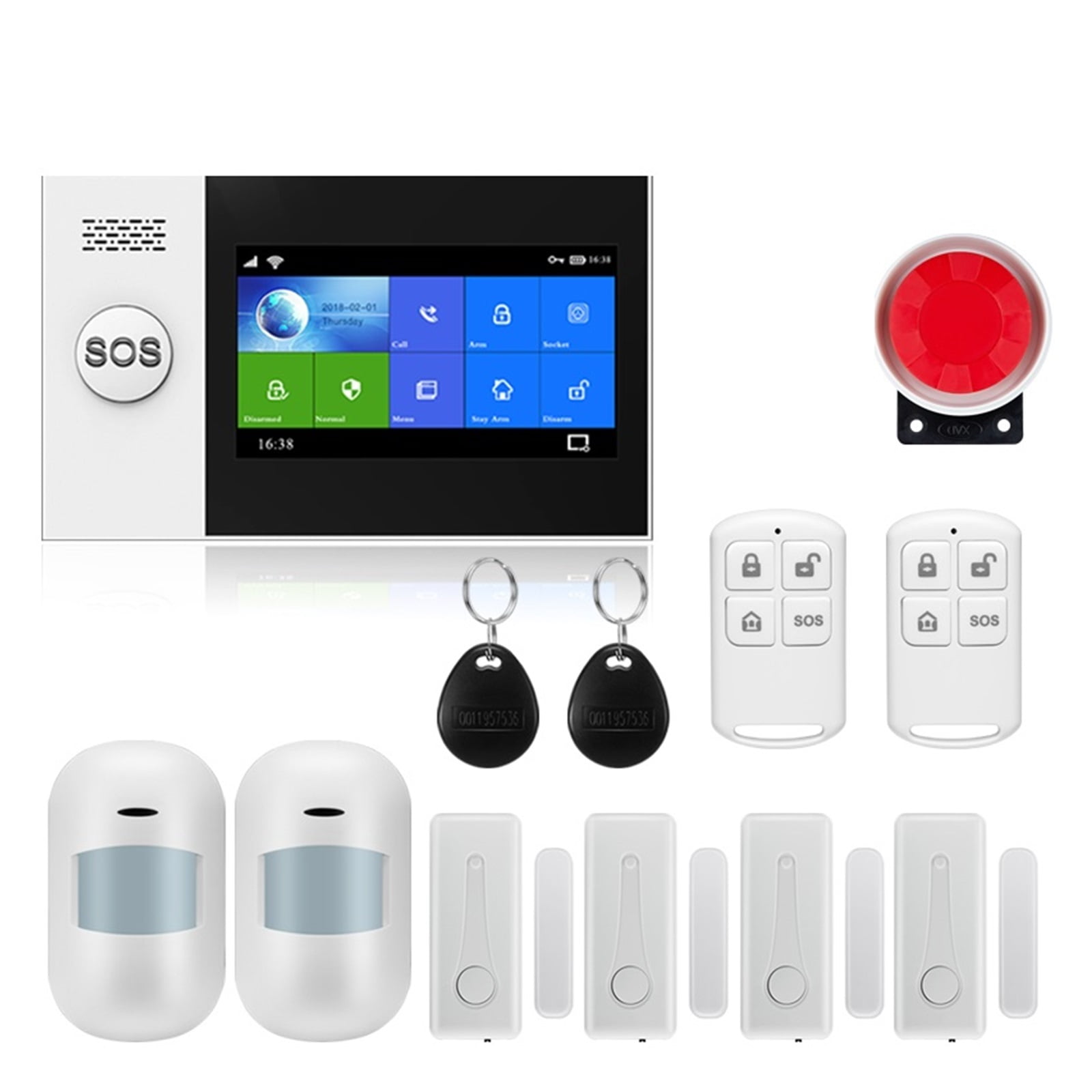 GSM Home Security Protection Smart Alarm System Touch Screen Burglar ...