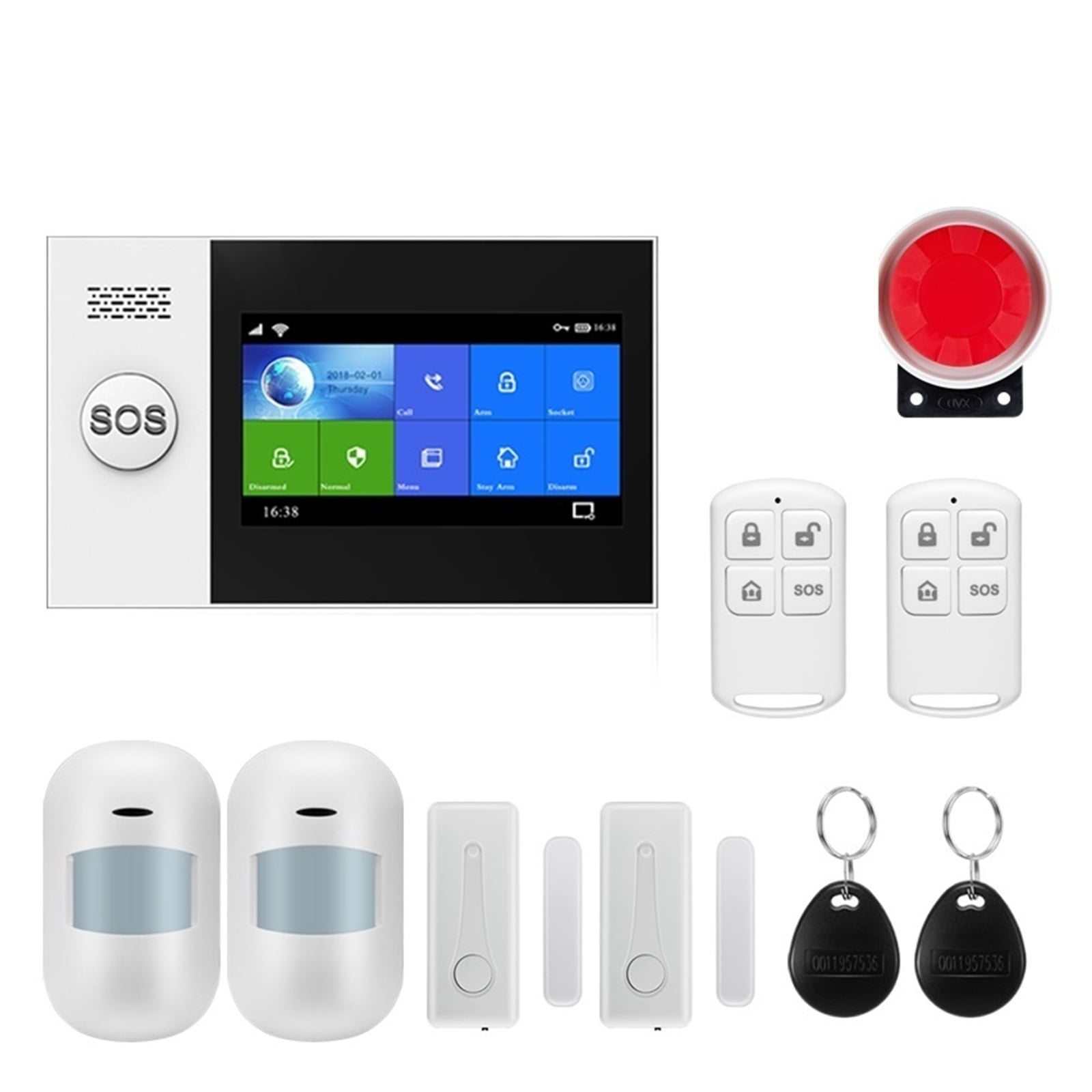 GSM Home Security Protection Smart Alarm System Touch Screen Burglar ...