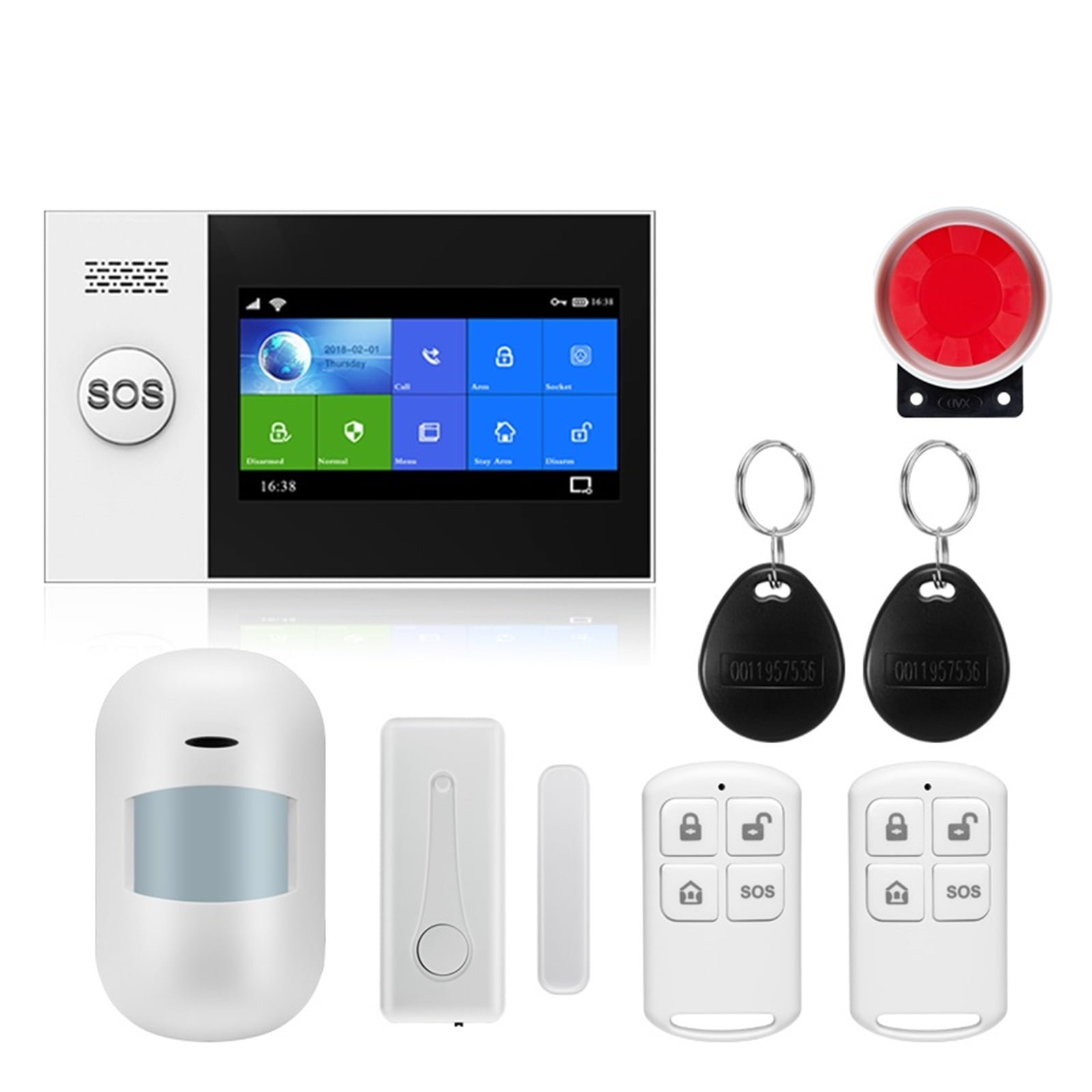GSM Home Security Protection Smart Alarm System Touch Screen Burglar ...