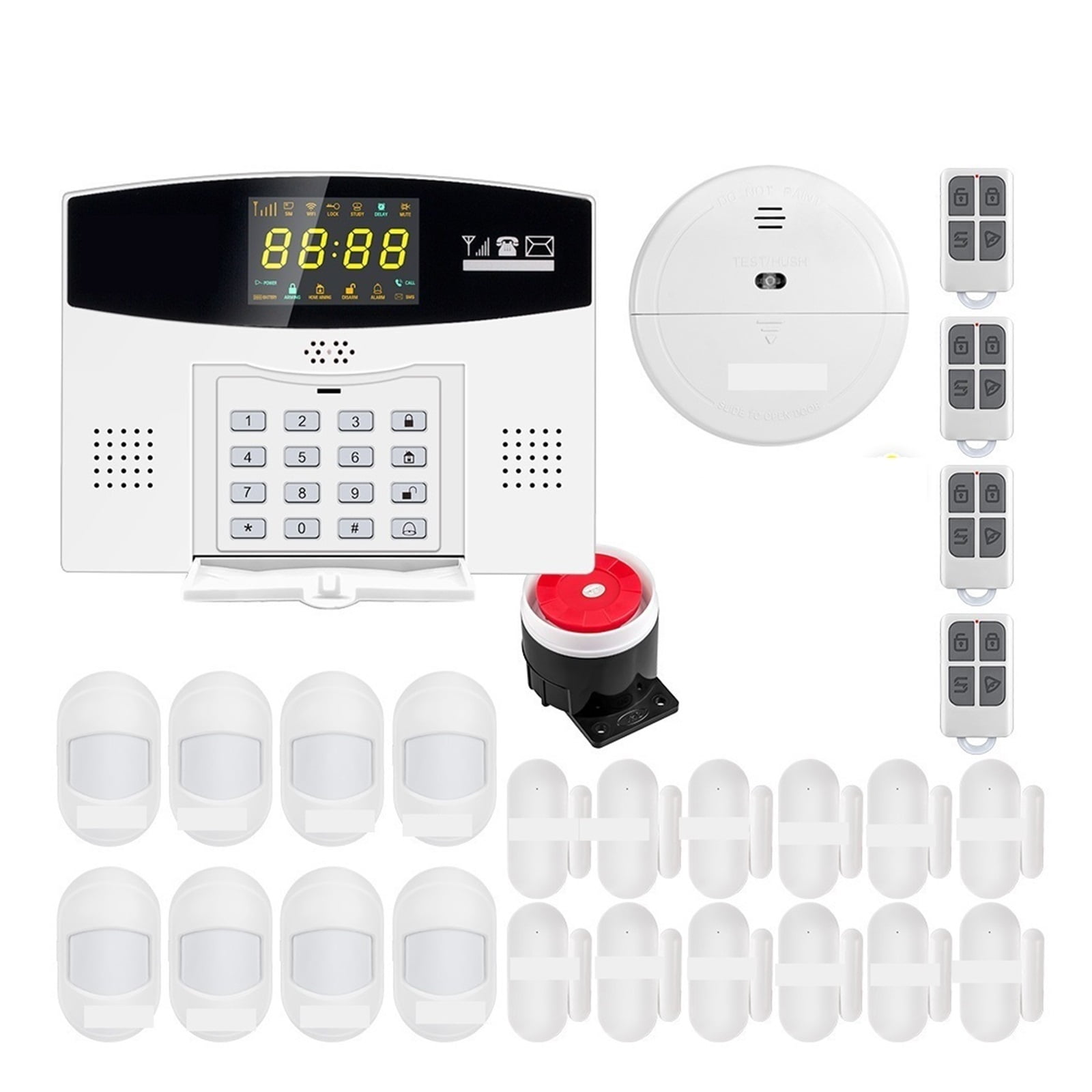 GSM Smart Alarm System Wireless Burglar W214 Smart Home Security Alarm ...