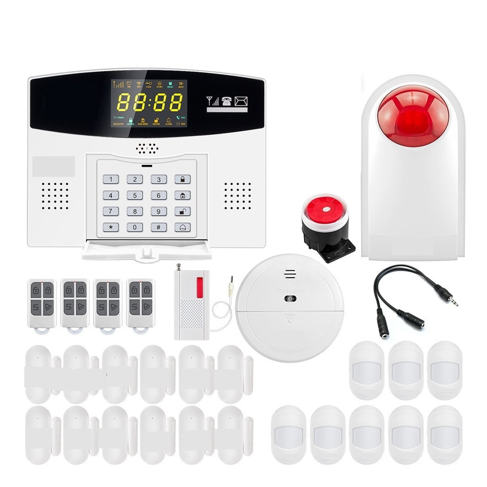 GSM Smart Alarm System Wireless Burglar W214 Smart Home Security Alarm ...