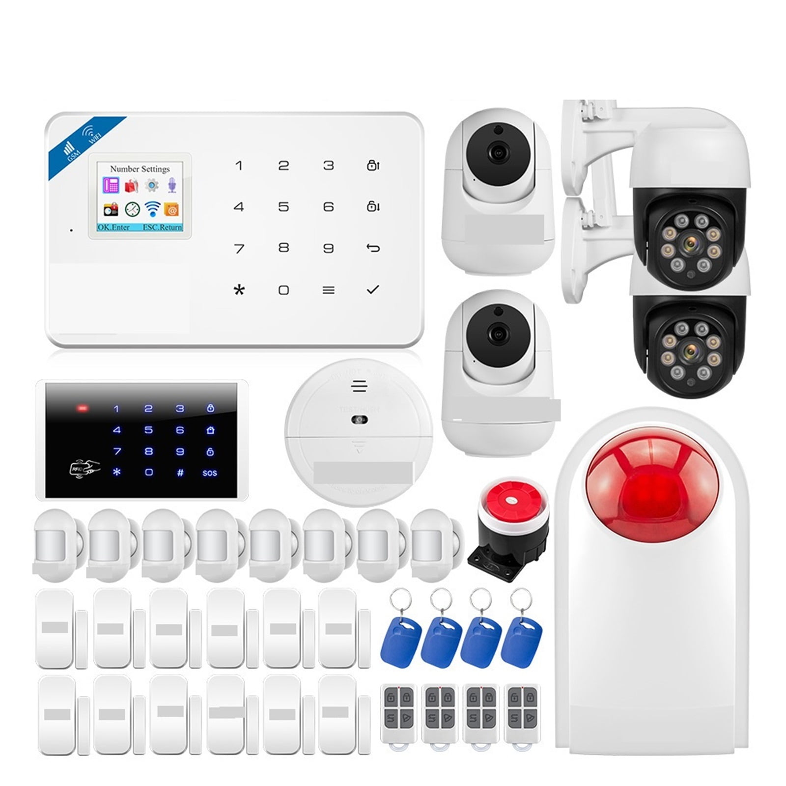 GSM Smart Home Alarm System Kit 433Mhz Wireless Alarm Security System ...