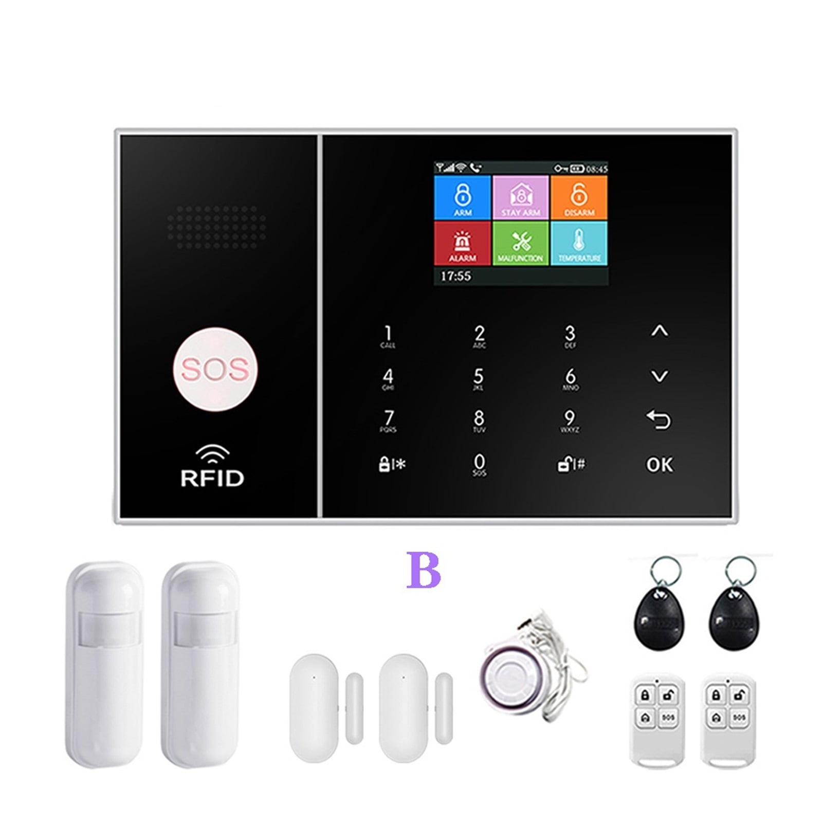 GSM WIFI Security Alarm System App Control Smart Home GPRS Wireless ...