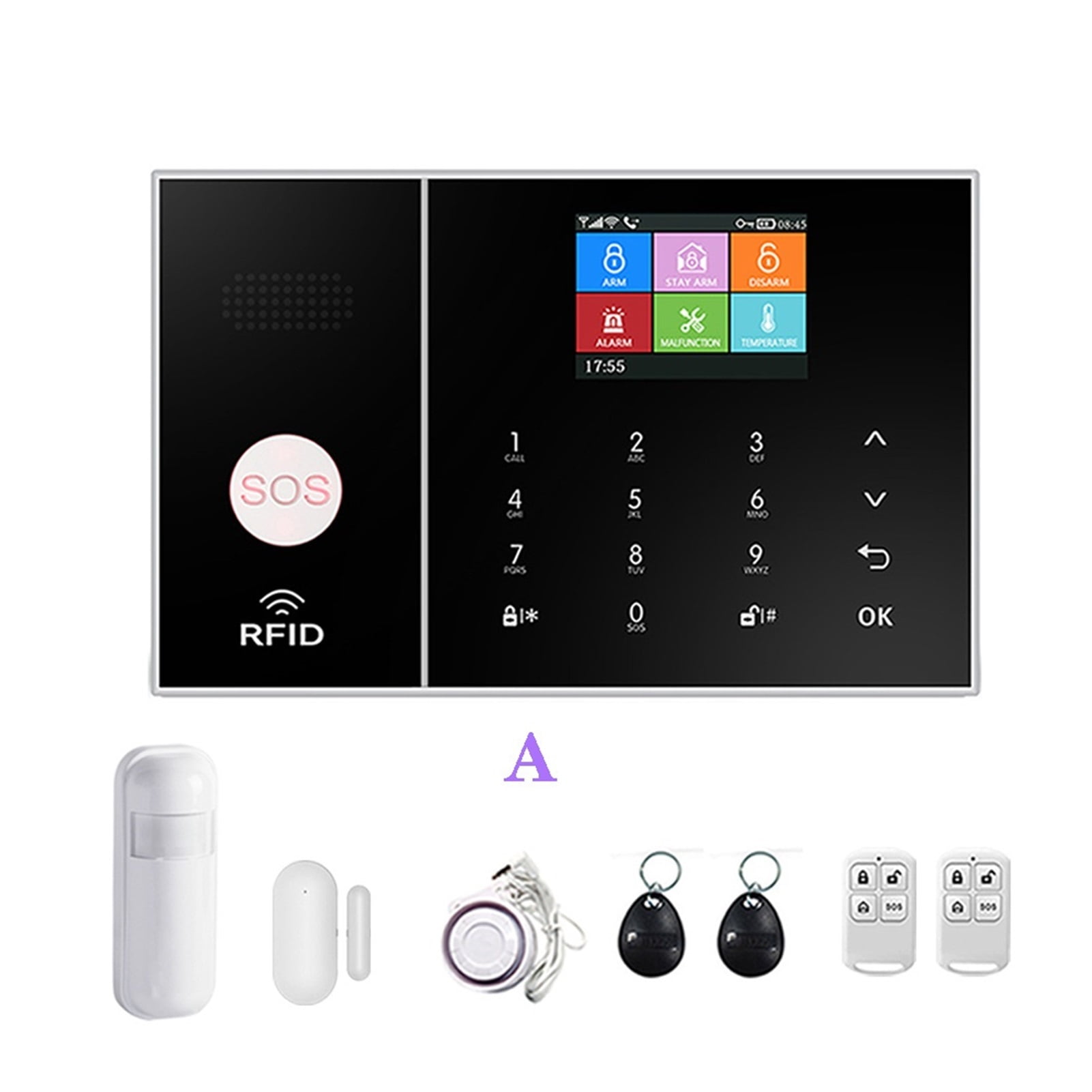 GSM WIFI Security Alarm System App Control Smart Home GPRS Wireless ...