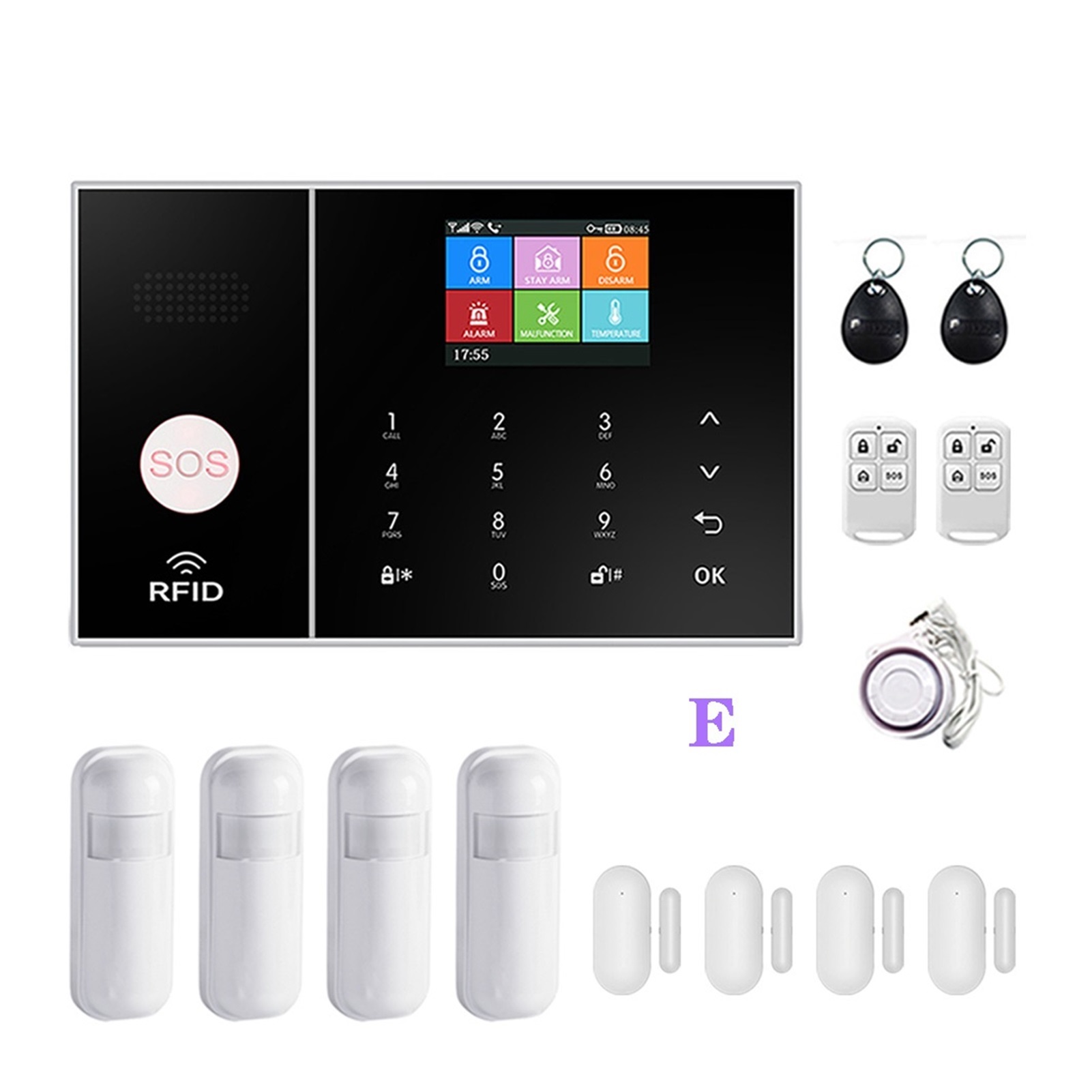 GSM WIFI Security Alarm System App Control Smart Home GPRS Wireless ...