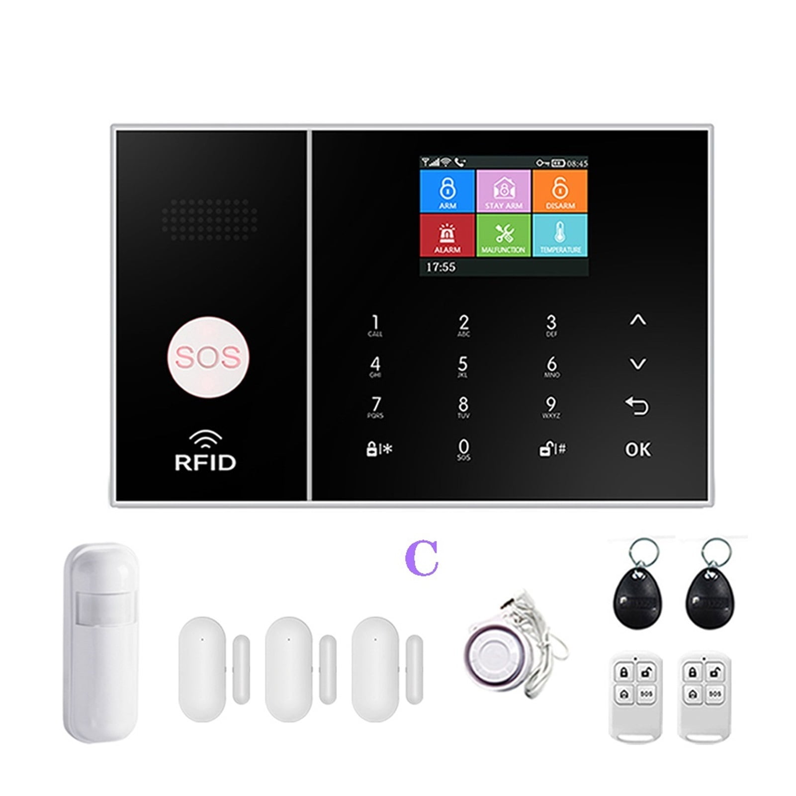 GSM WIFI Security Alarm System App Control Smart Home GPRS Wireless ...