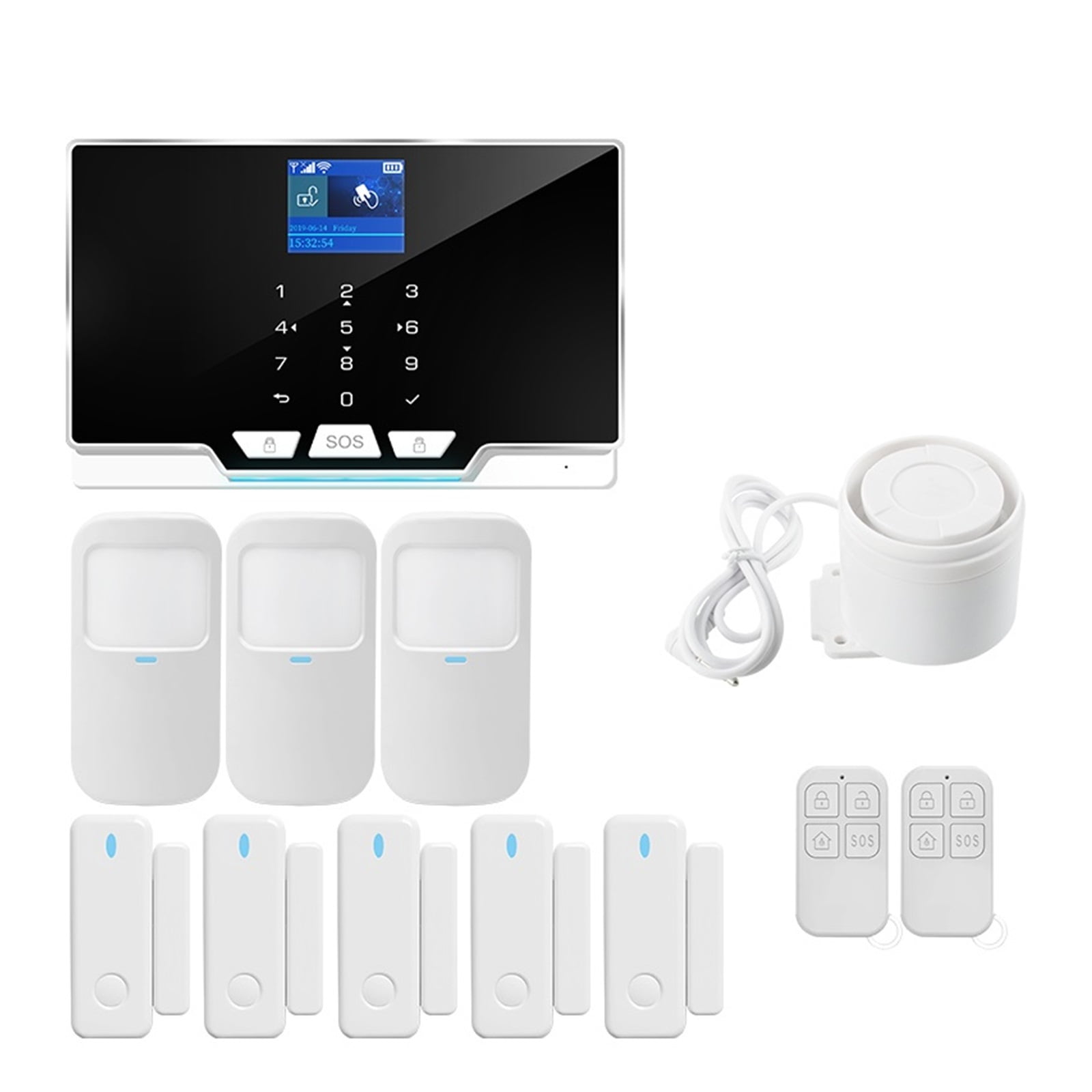 GSM Wireless Alarm System 433MHz Home Security Infrared Motion Detector ...