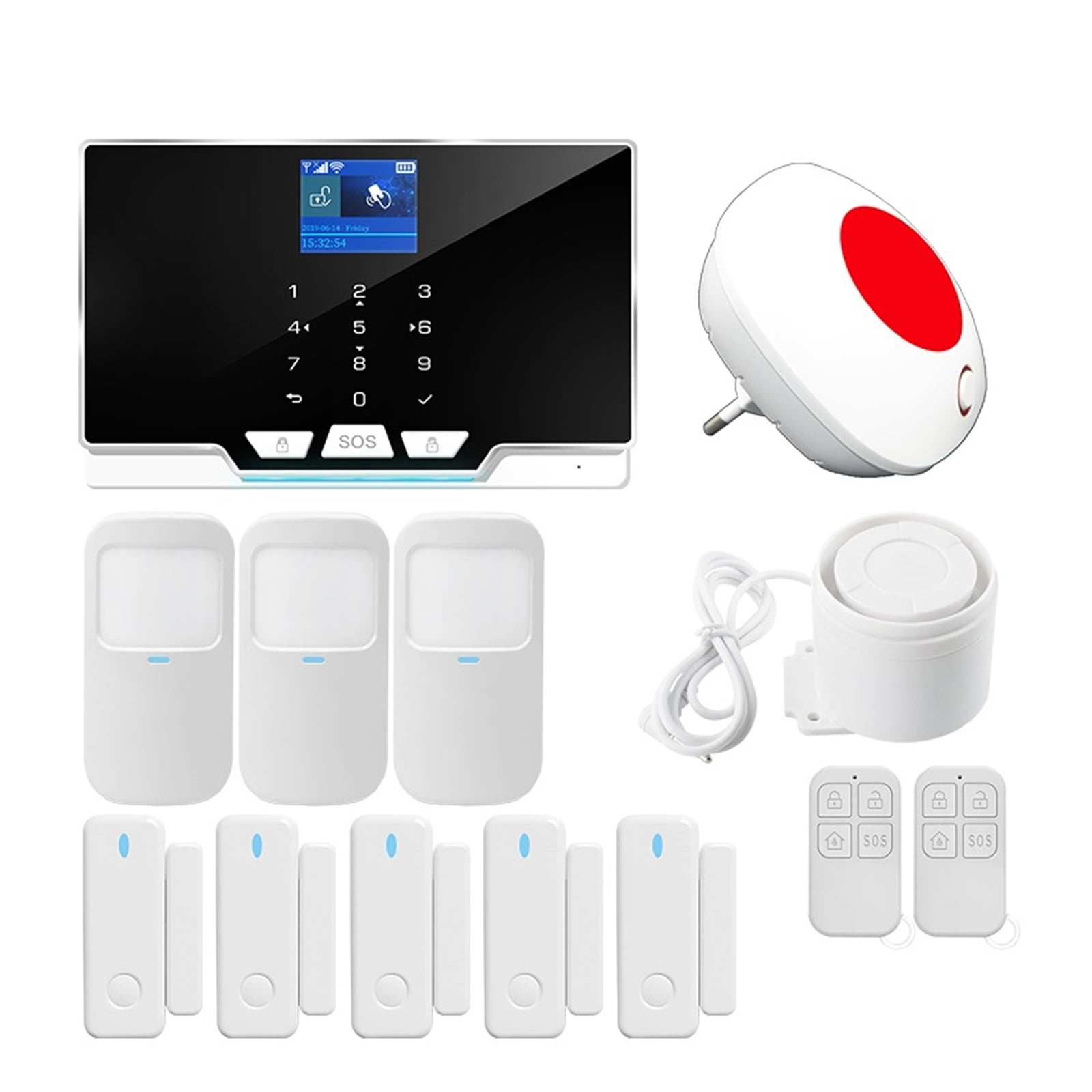 GSM Wireless Alarm System 433MHz Home Security Infrared Motion Detector ...