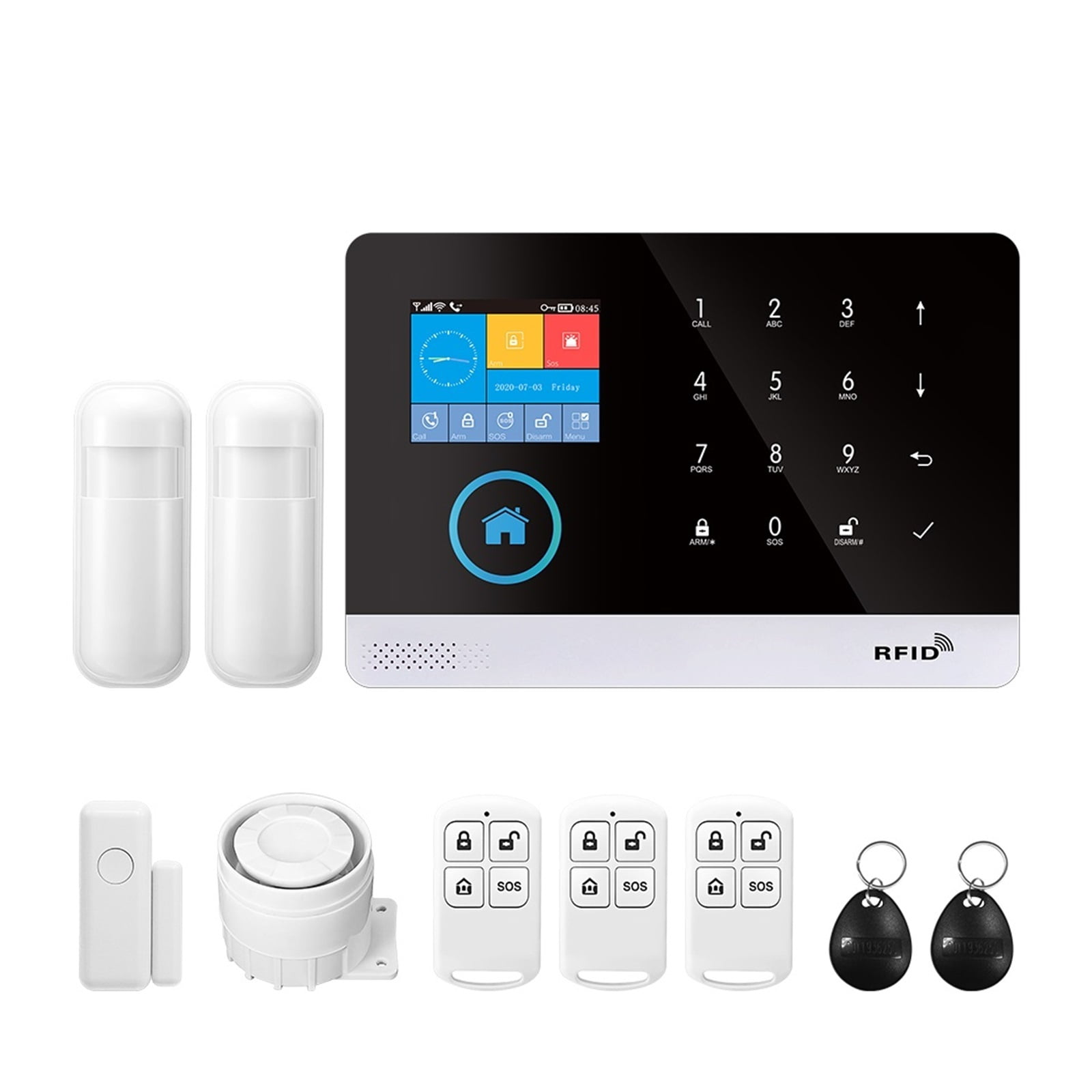 GSM Wireless Smart Burglar Security Alarm System DIY Kit With Door ...