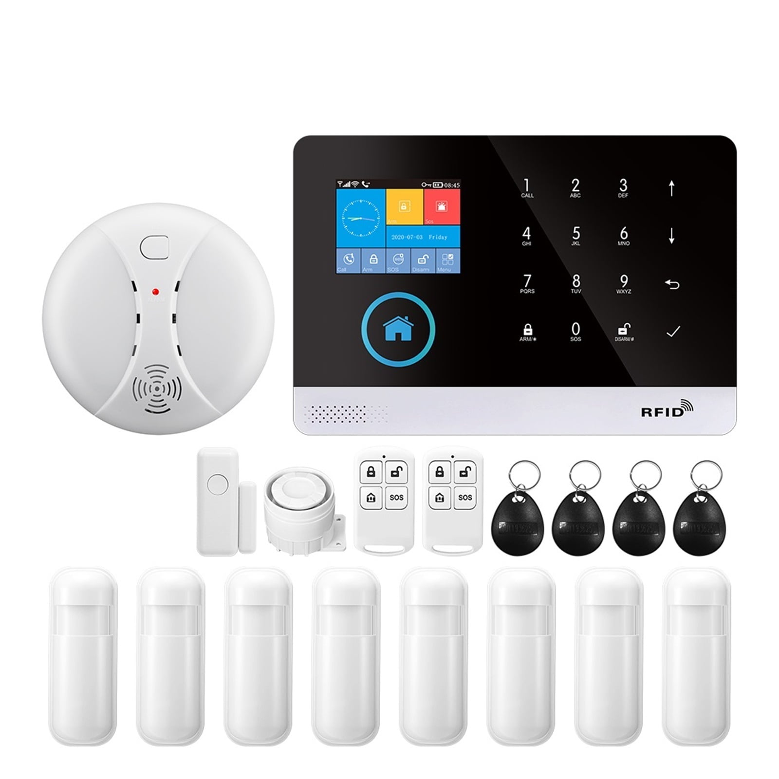 GSM Wireless Smart Burglar Security Alarm System DIY Kit With Door ...