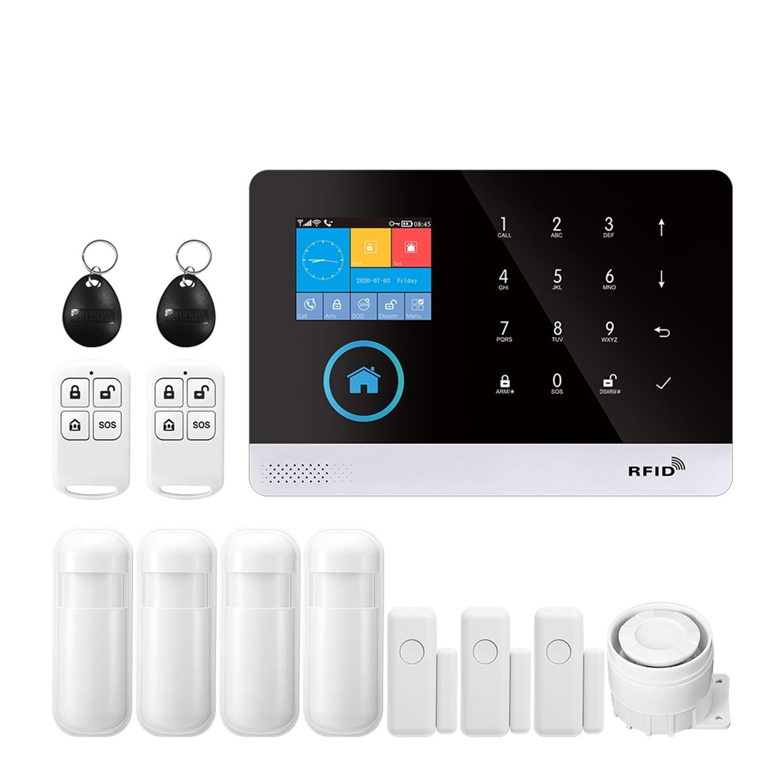 GSM Wireless Smart Burglar Security Alarm System DIY Kit With Door ...