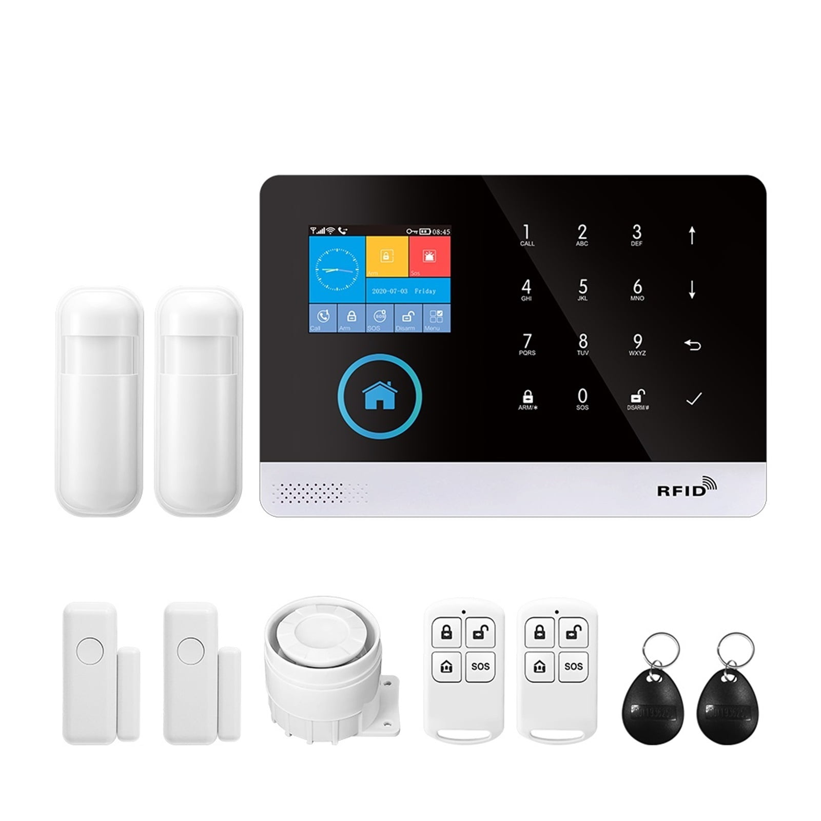 GSM Wireless Smart Burglar Security Alarm System DIY Kit With Door ...