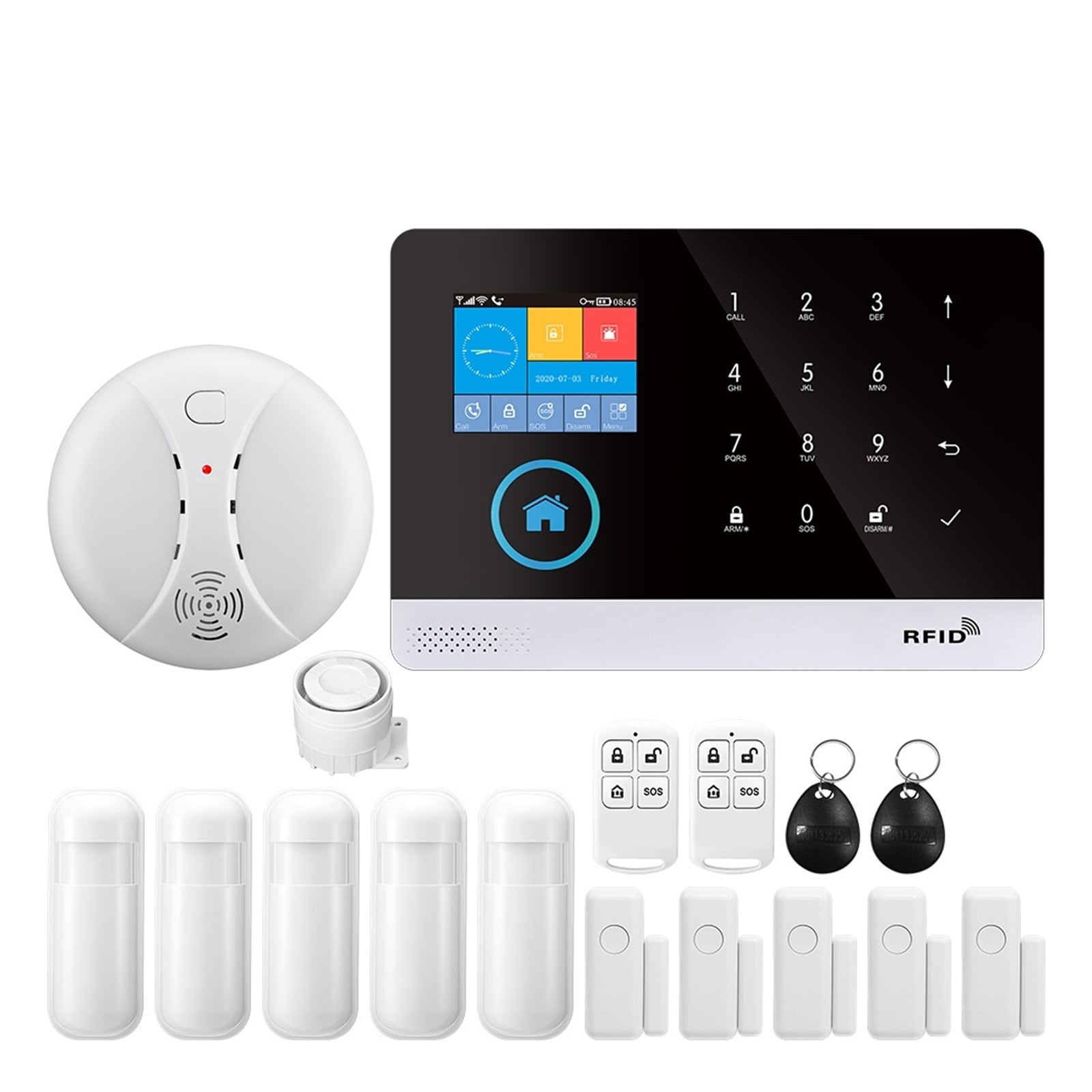 GSM Wireless Smart Burglar Security Alarm System DIY Kit With Door ...