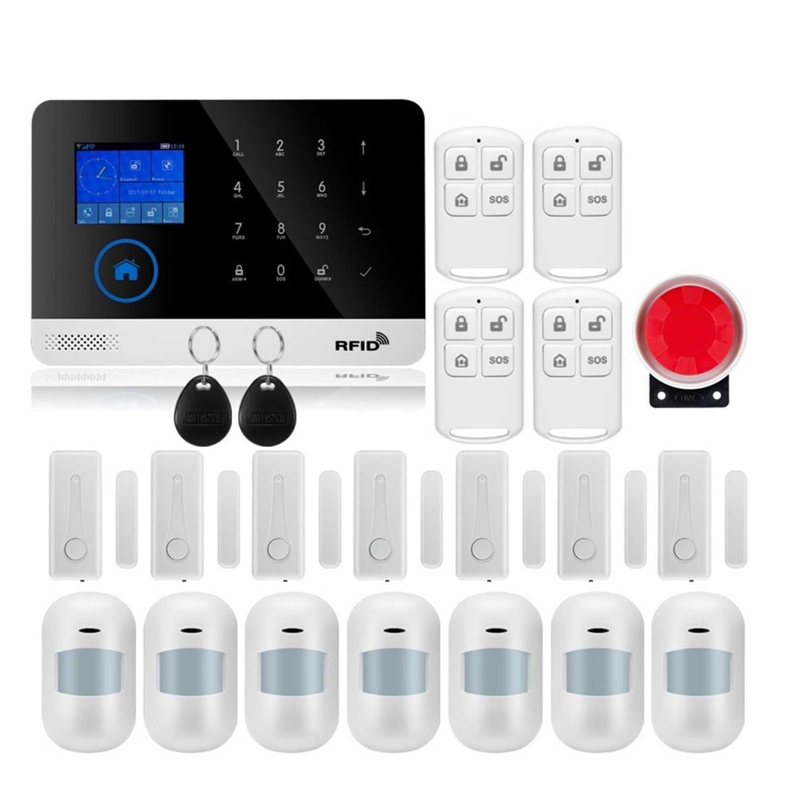 GSM home Security Protection smart Alarm System Touch screen Burglar ...