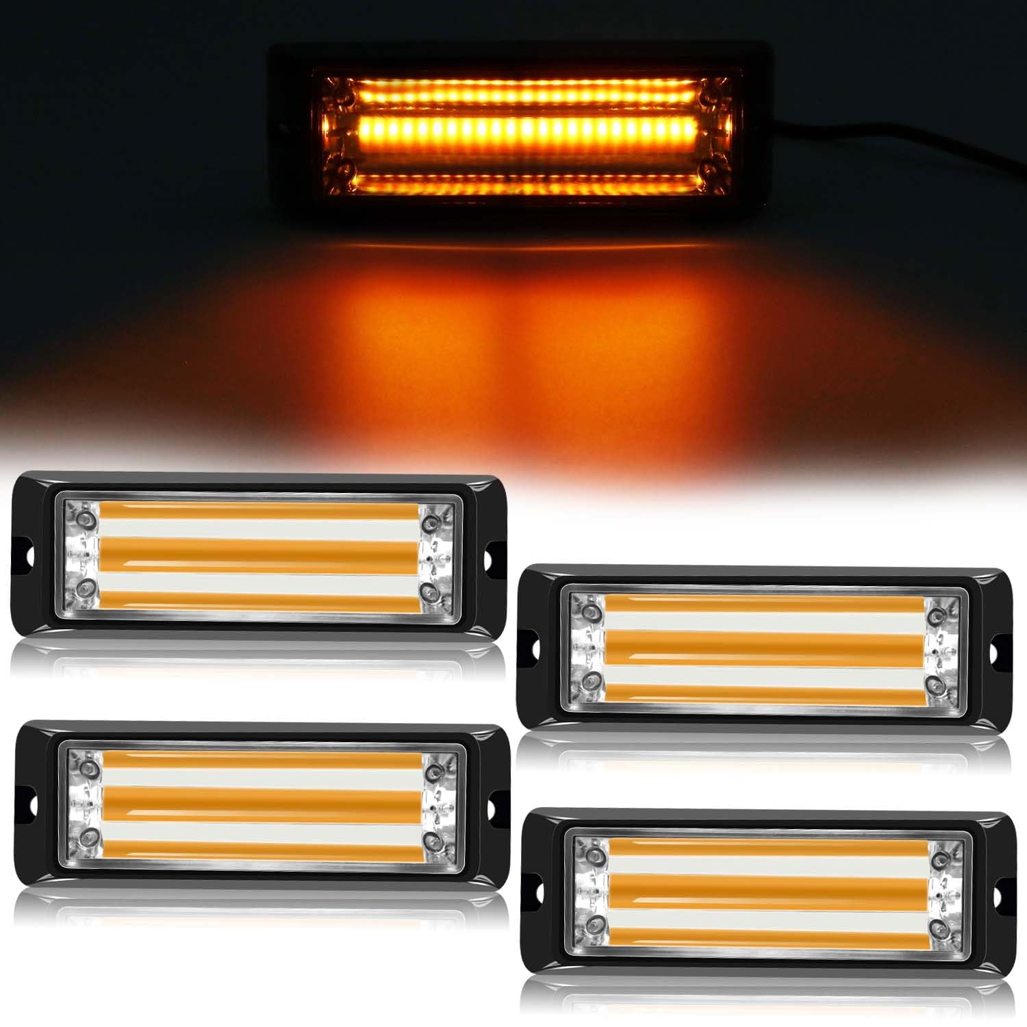 GSOWO [Upgraded] 4 PCS STF9 24-LED [Super Bright] Strobe for Trucks ...