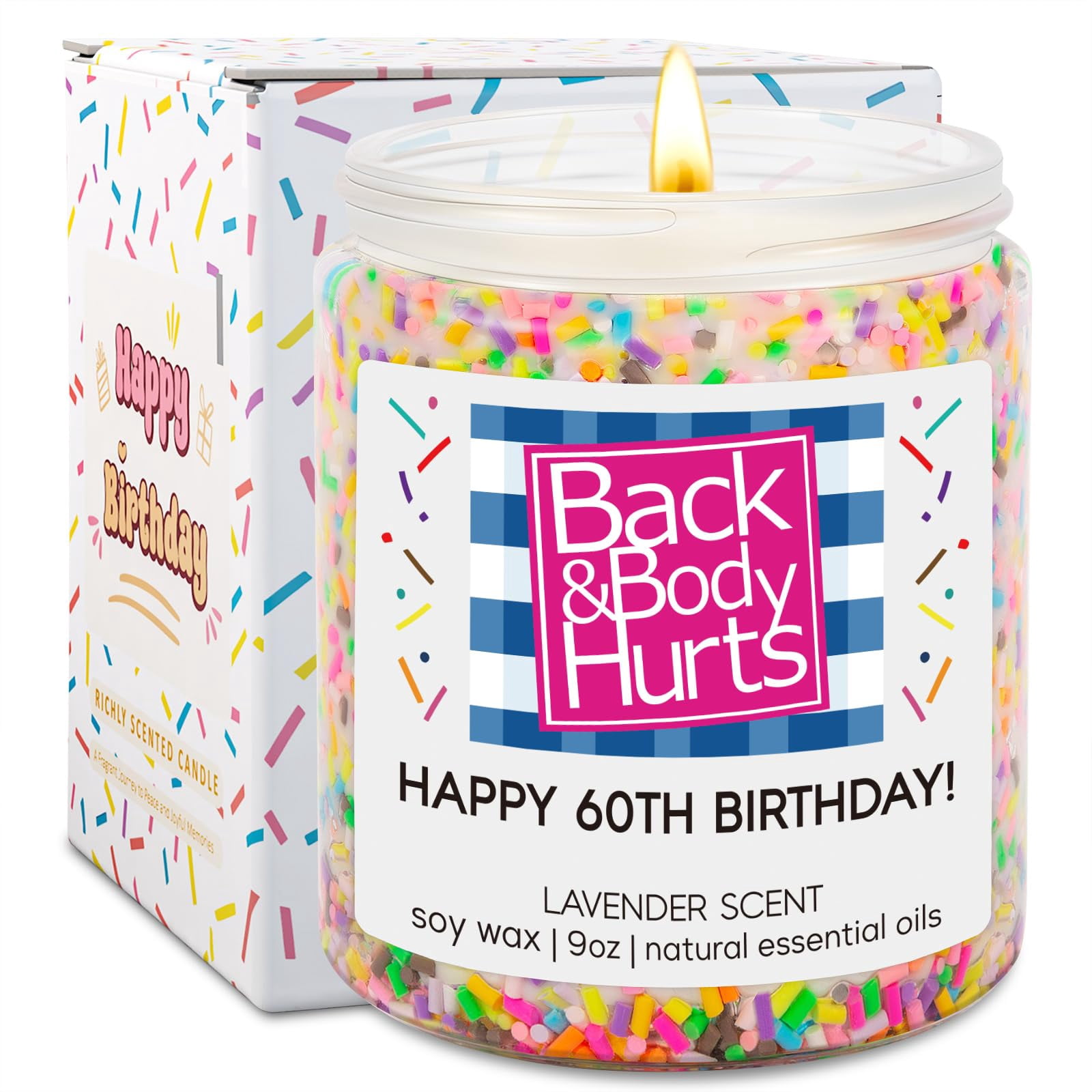 GSPY 60th Birthday Candles, 60th Birthday Gifts for Women, Men - Funny ...